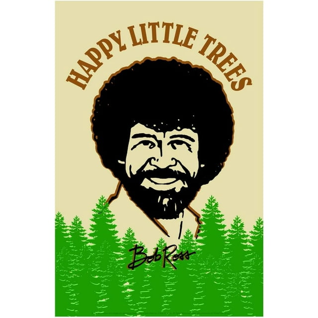 Bob Ross Happy Little Trees Retro Art Bob Ross Poster Bob Ross ...
