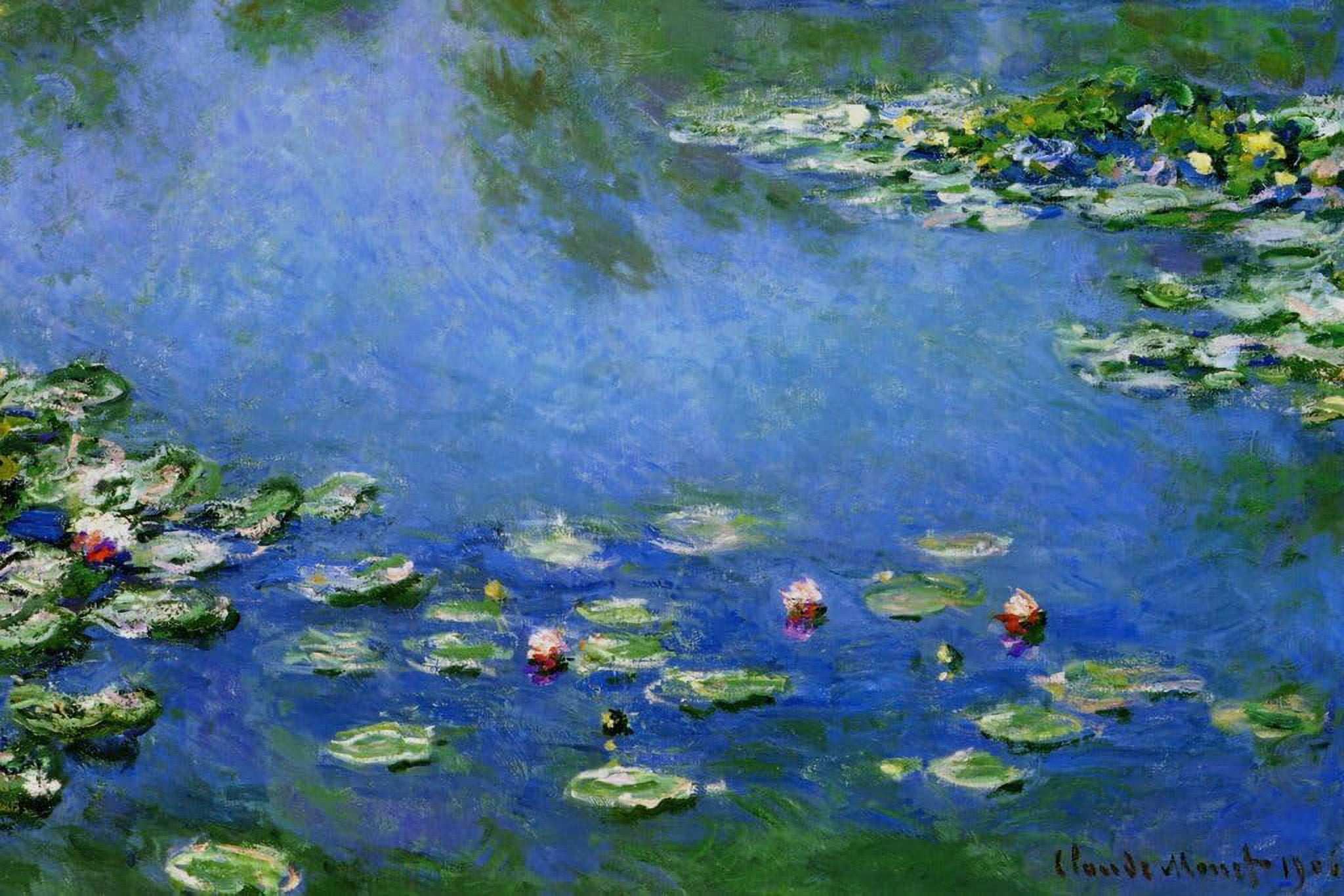YCCJ-Claude Monet Water Lilies Nympheas 1906 Oil On French ...