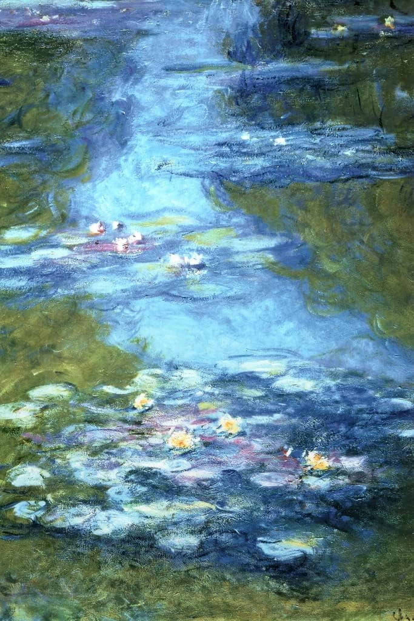 YCCJ-Claude Monet Water Lilies Poster Circa 1916 Flower Pond Painting ...