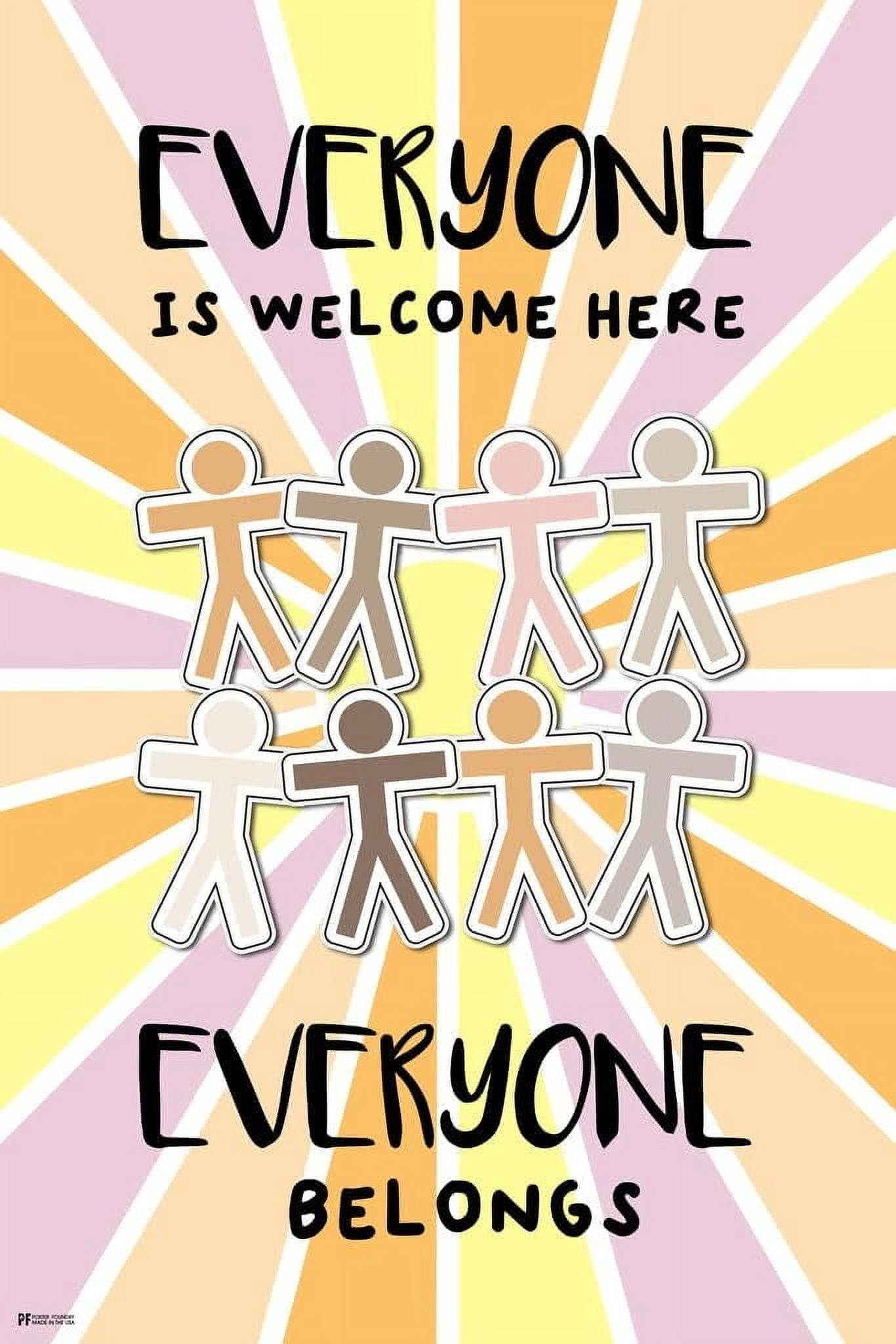 YCCJ-Everyone Is Welcome Here Everyone Belongs Style Classroom Decor ...
