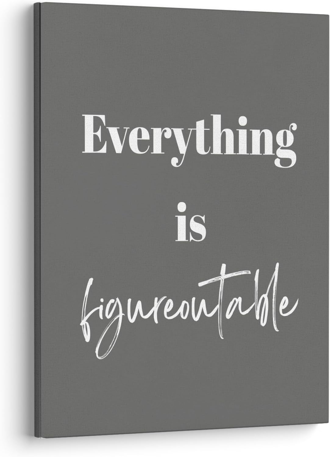 YCCJ-Everything is Figureoutable Sign Office Wall Art Decor ...