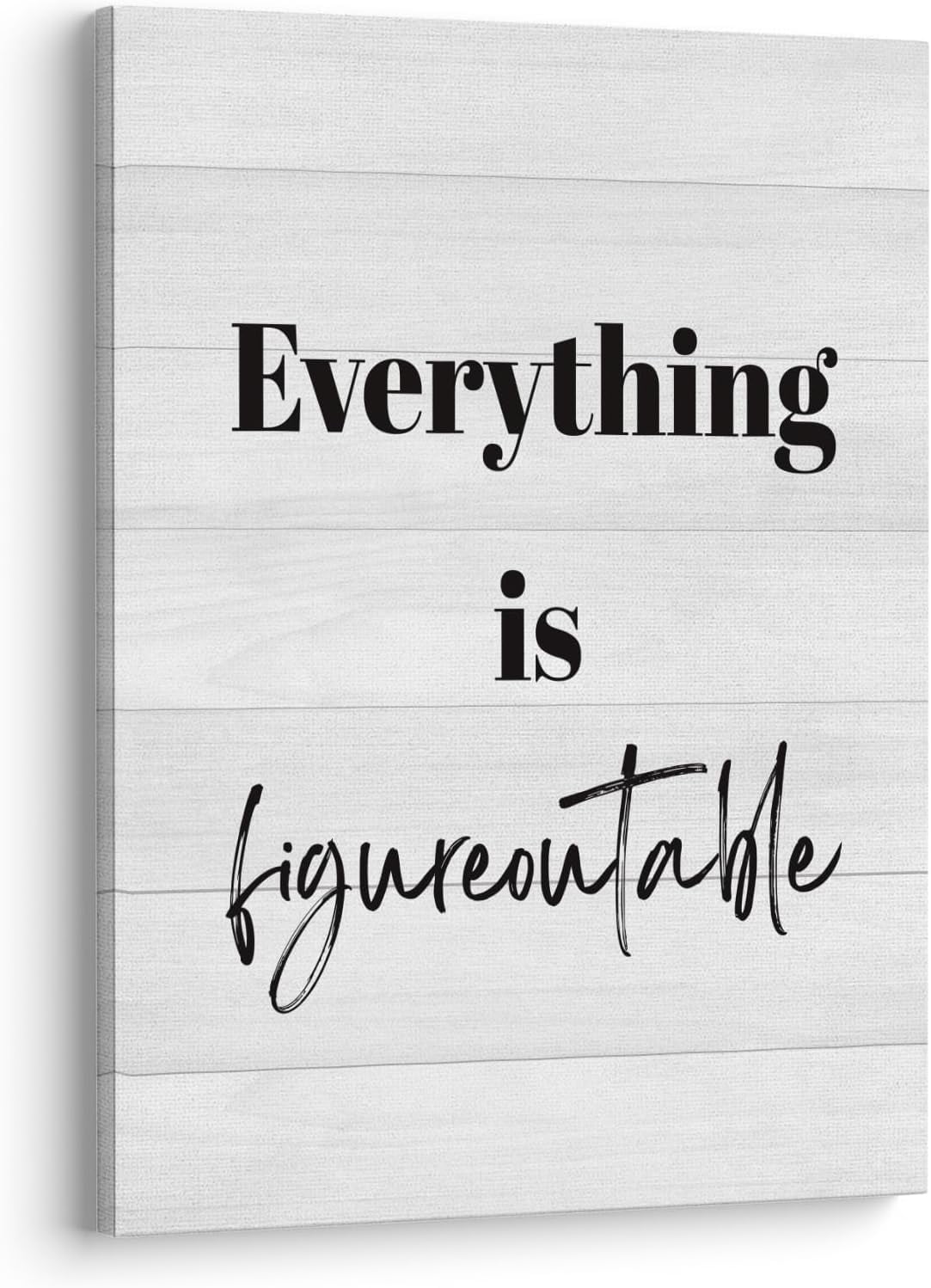 YCCJ-Everything is Figureoutable Sign Office Wall Art Decor ...