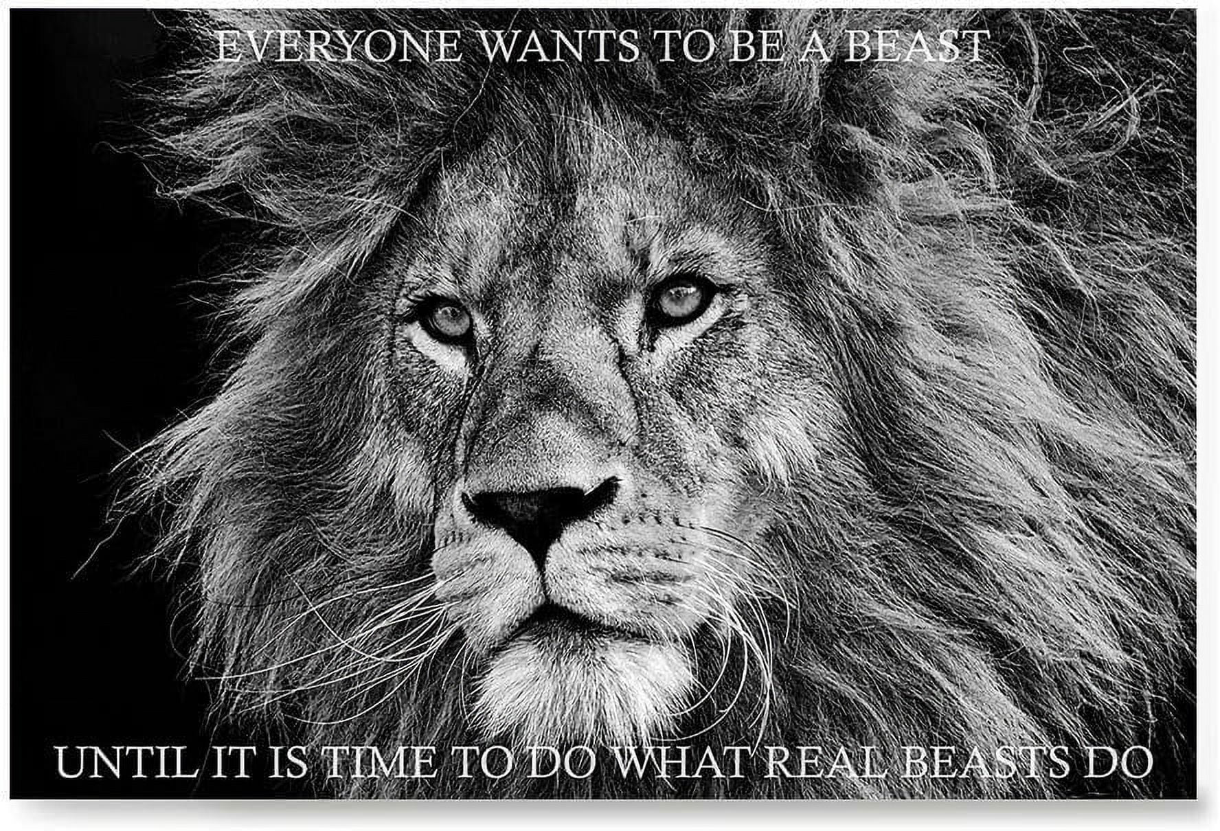 YCCJ-Ezposterprints Most Popular Lion Theme Quote Posters Power ...