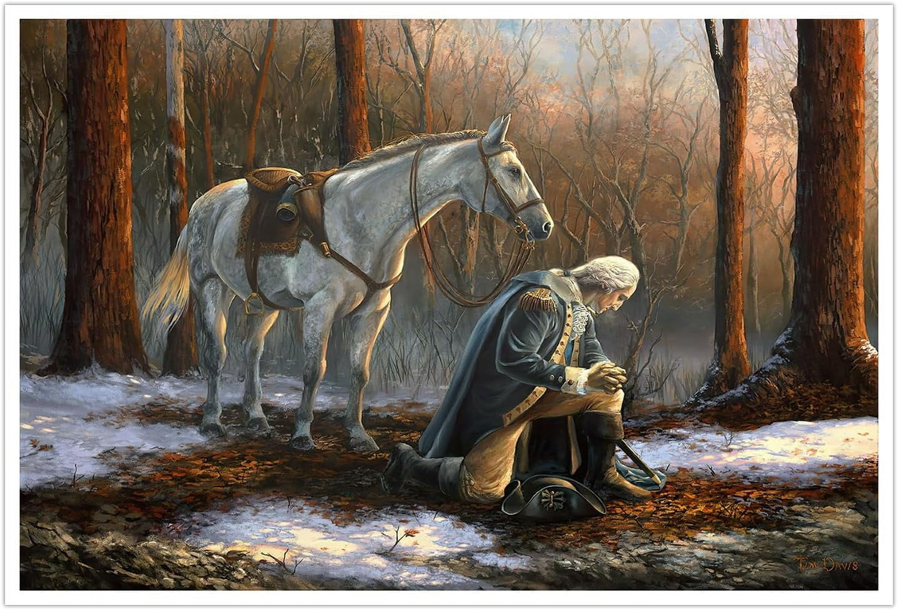 YCCJ-George Washington Praying on The Snow In Forge Valley Poster, A ...