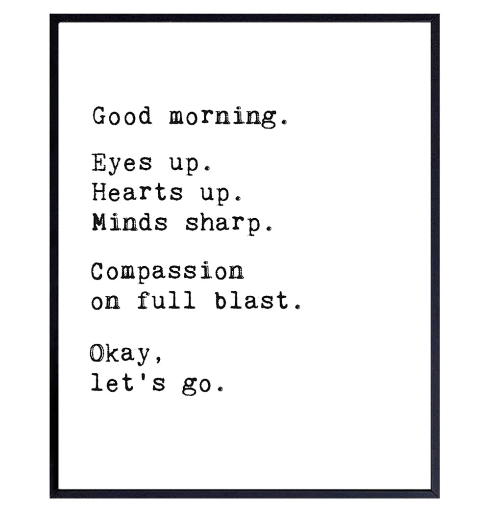 YCCJ-Good Morning Merch Poster - Motivational Wall Art - Positive ...