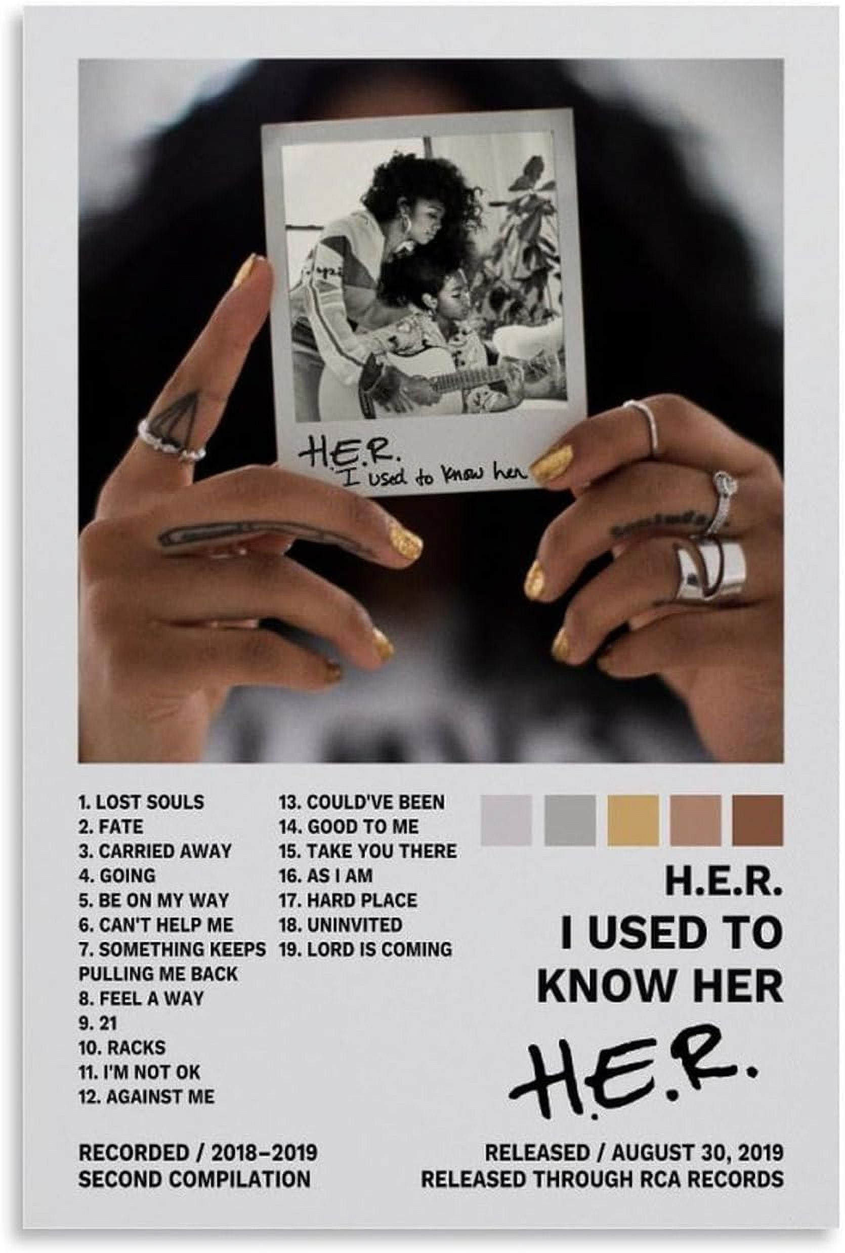 YCCJ-H.E.R. Poster I Used to Know Her Album Cover Posters Decorative ...