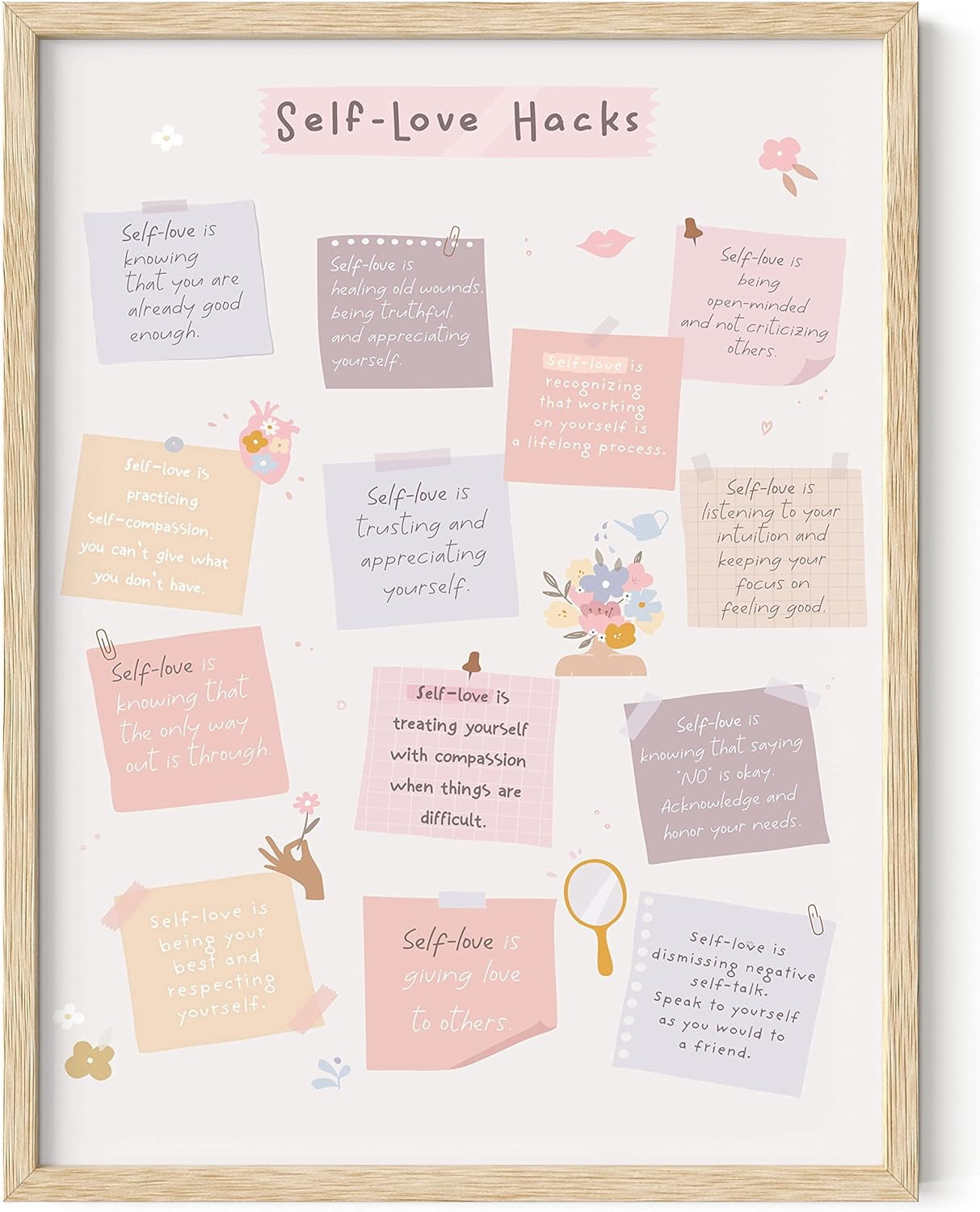 YCCJ-Inspirational Quotes Wall Art Daily Affirmations For Women ...