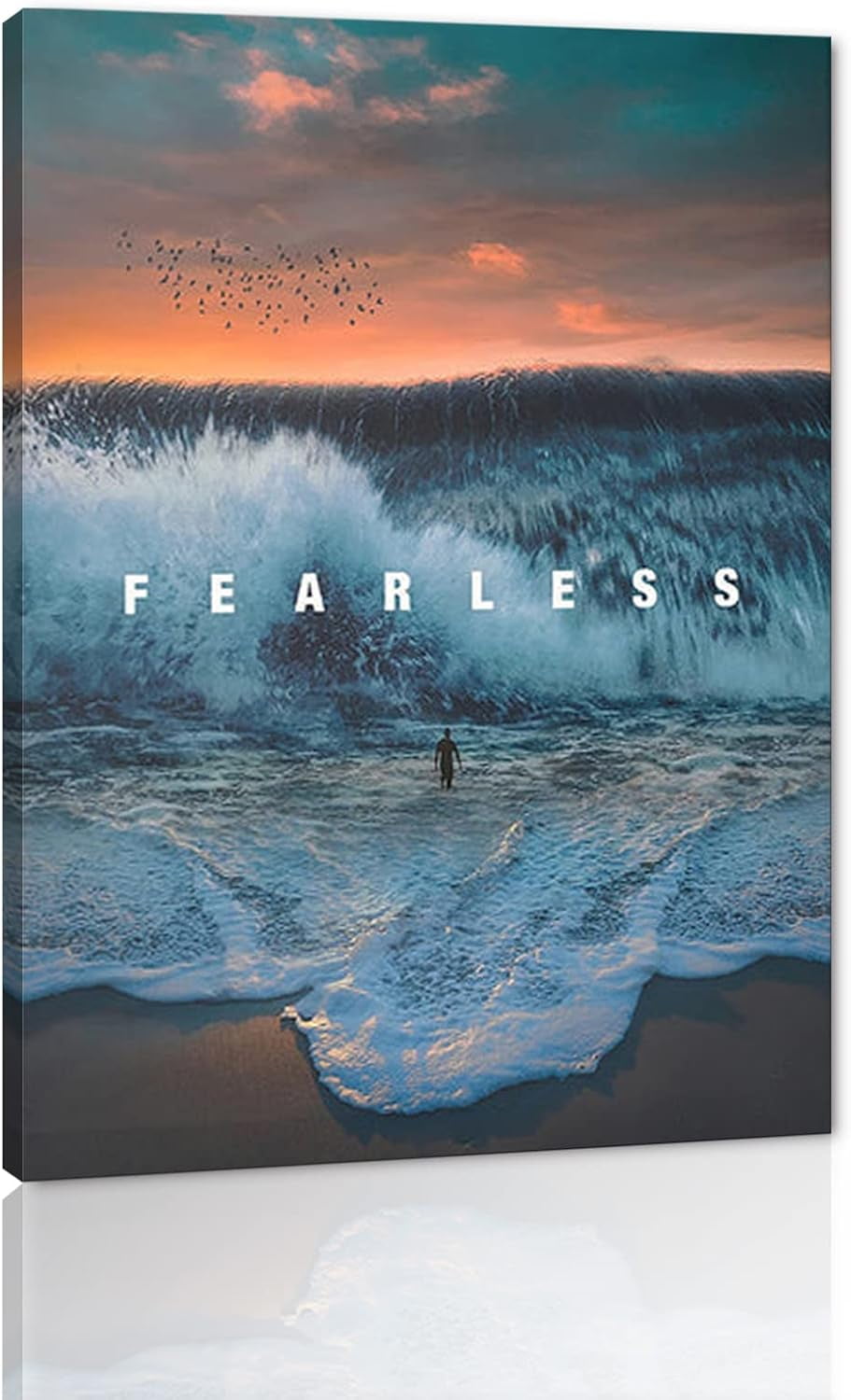 YCCJ-Inspirational Wall Art Fearless Posters Motivational Quotes Canvas ...