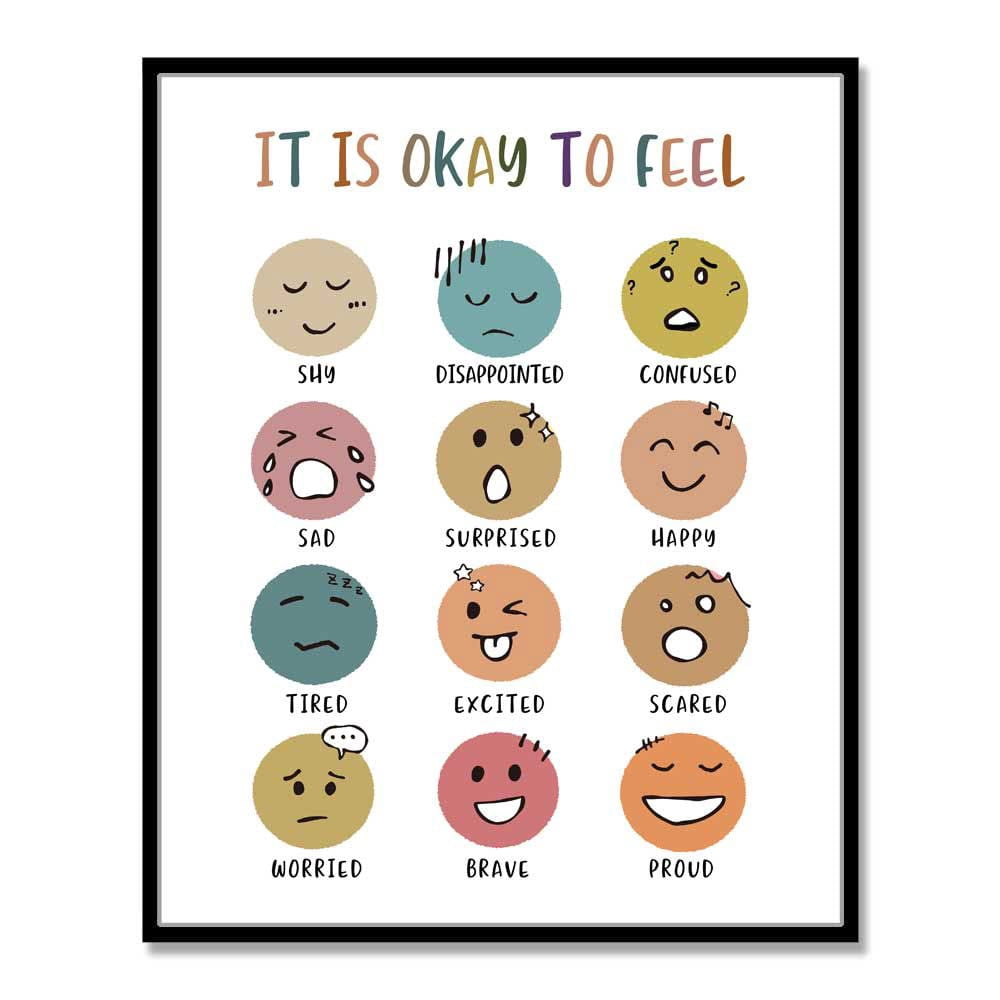YCCJ-It Is Okay To Feel, Boho Classroom Decor, Mental Health, Playroom ...