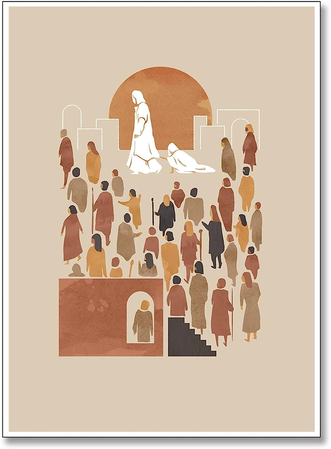 YCCJ-Jesus Woman Healed Poster Scripture Fringe of Jesus Garment Canvas ...