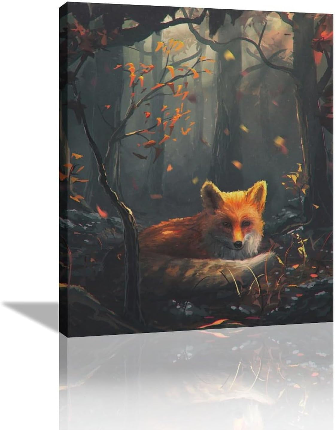 YCCJ-Orange Fox Wall Art Farmhouse Forest Fox Pictures Wall Decor Cute ...
