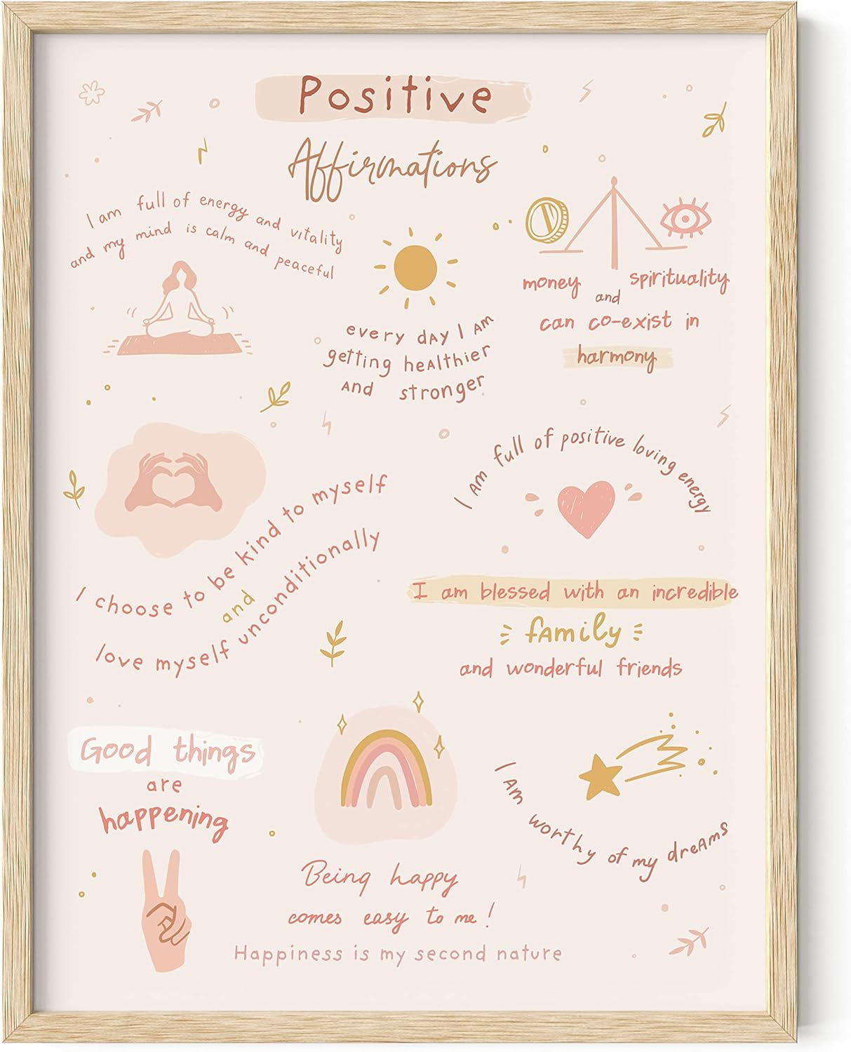 YCCJ-Positive Affirmations Positive Quotes Wall Decor Positive ...