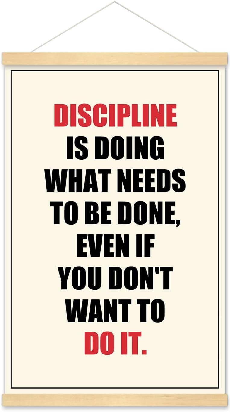 YCCJ-Poster Print the Meanings of Discipline Slogan Motivational ...