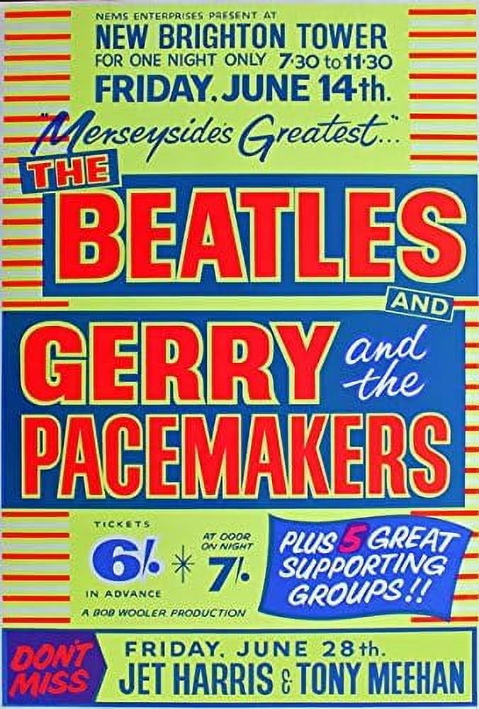 YCCJ-RR06 Vintage Beatles Jerry & Pacemakers Rock & Roll Concert Gig ...