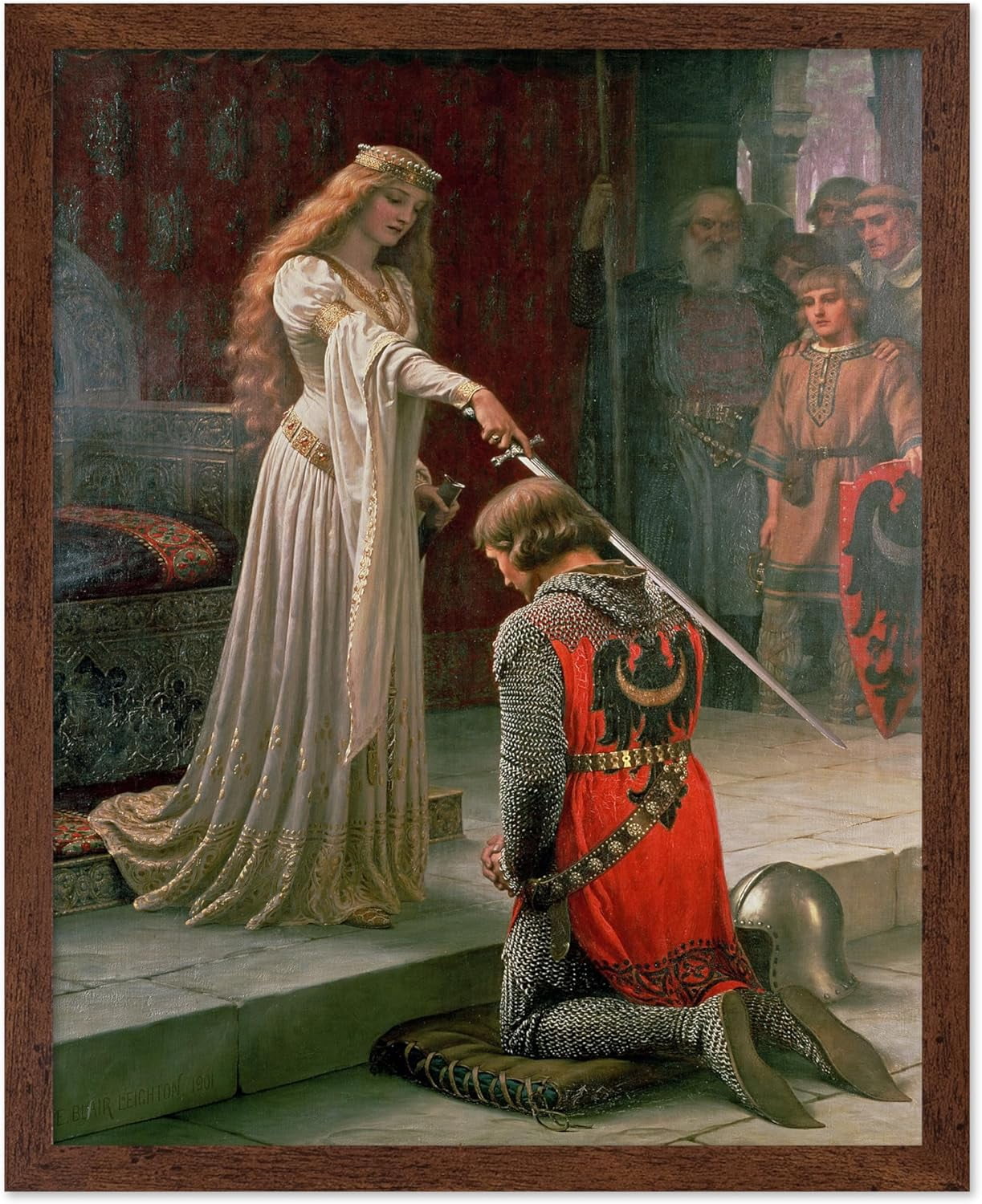 YCCJ-The Accolade Poster - Accolade Ceremony Print - Medieval Art - Queen Art - Knight Art ...