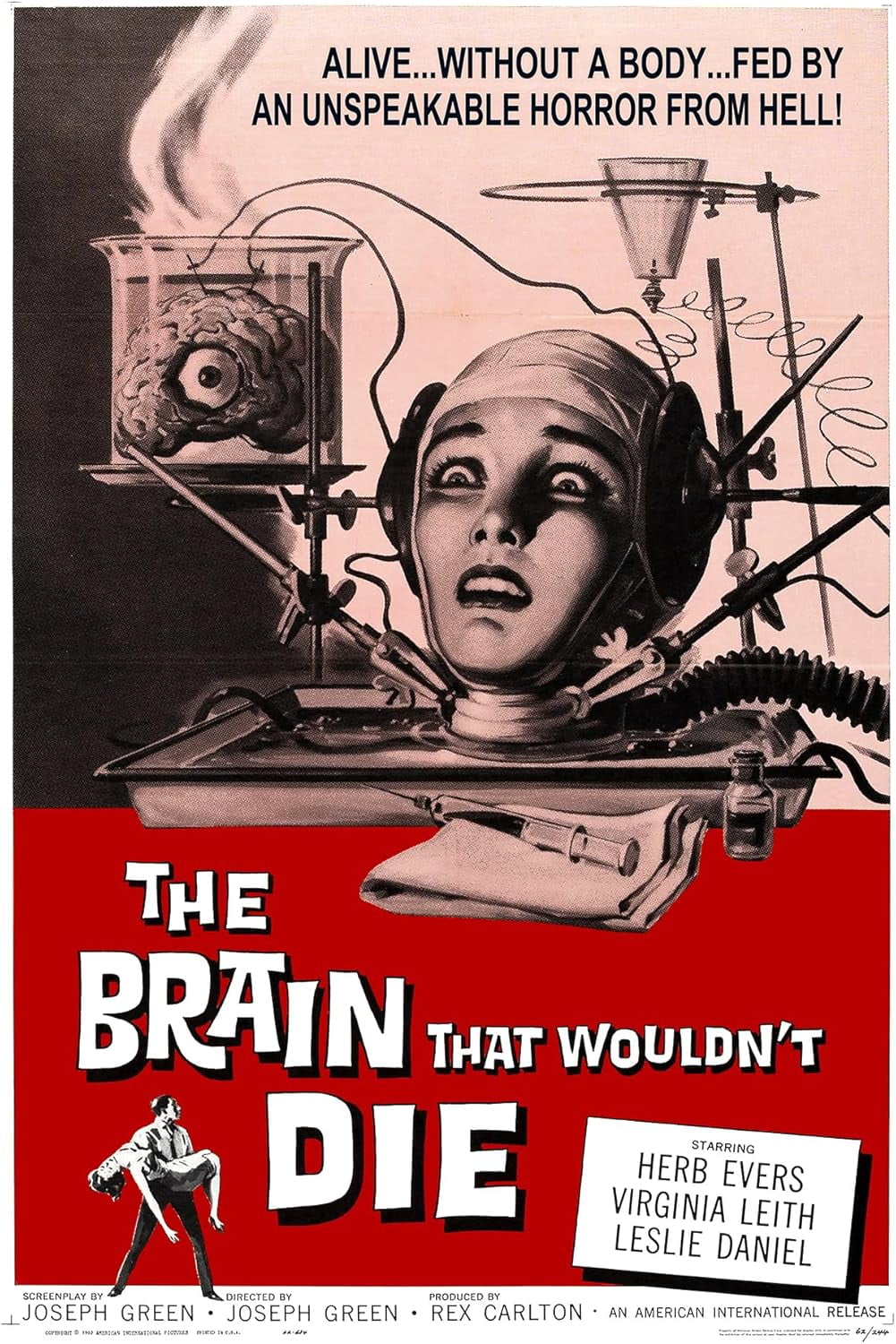 YCCJ-- The Brain That Wouldn't Die Vintage Science Fiction Horror Movie ...