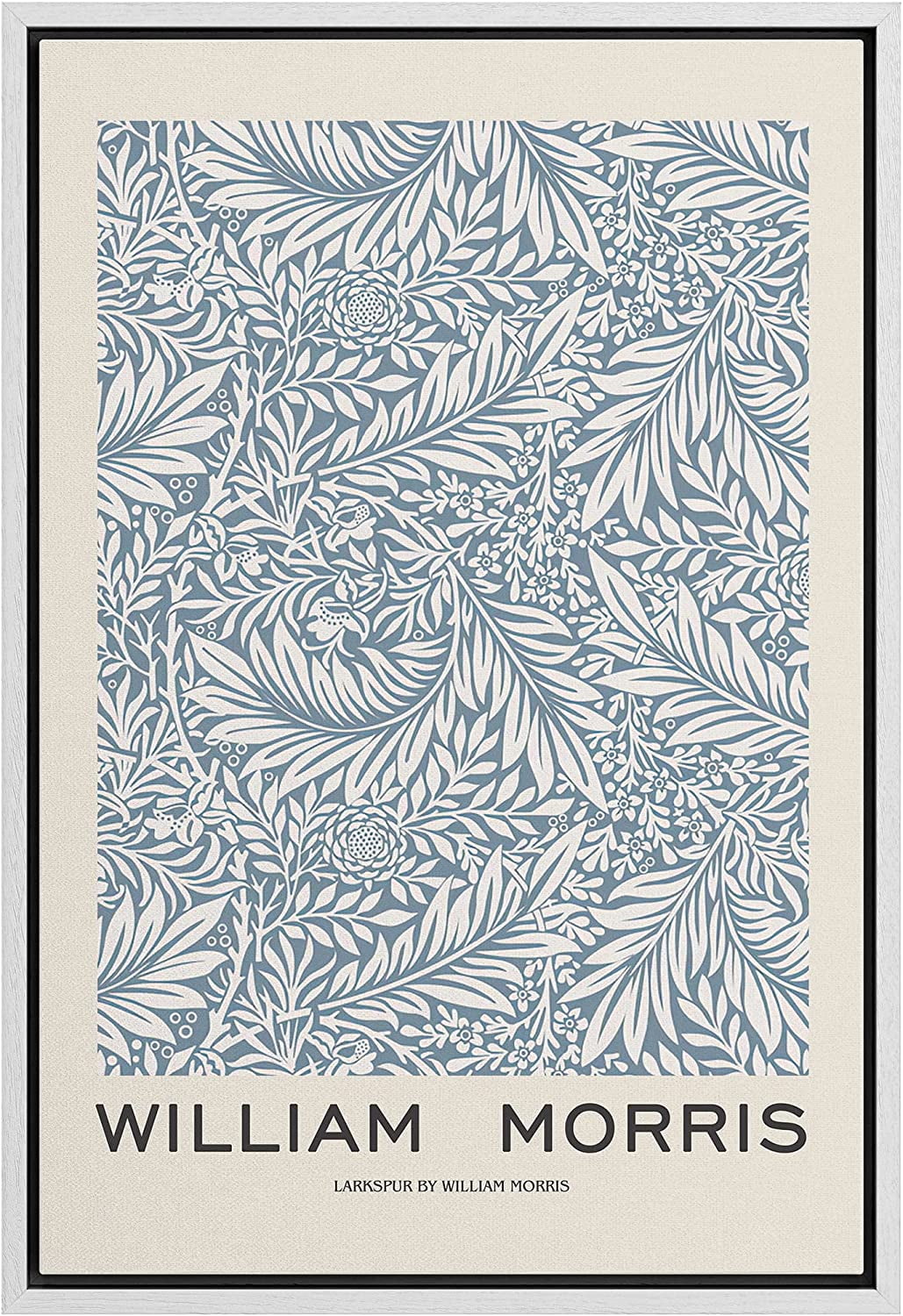 YCCJ-Unframed Canvas Print Wall Art Larkspur Floral Flower Pattern by William Morris Historic ...