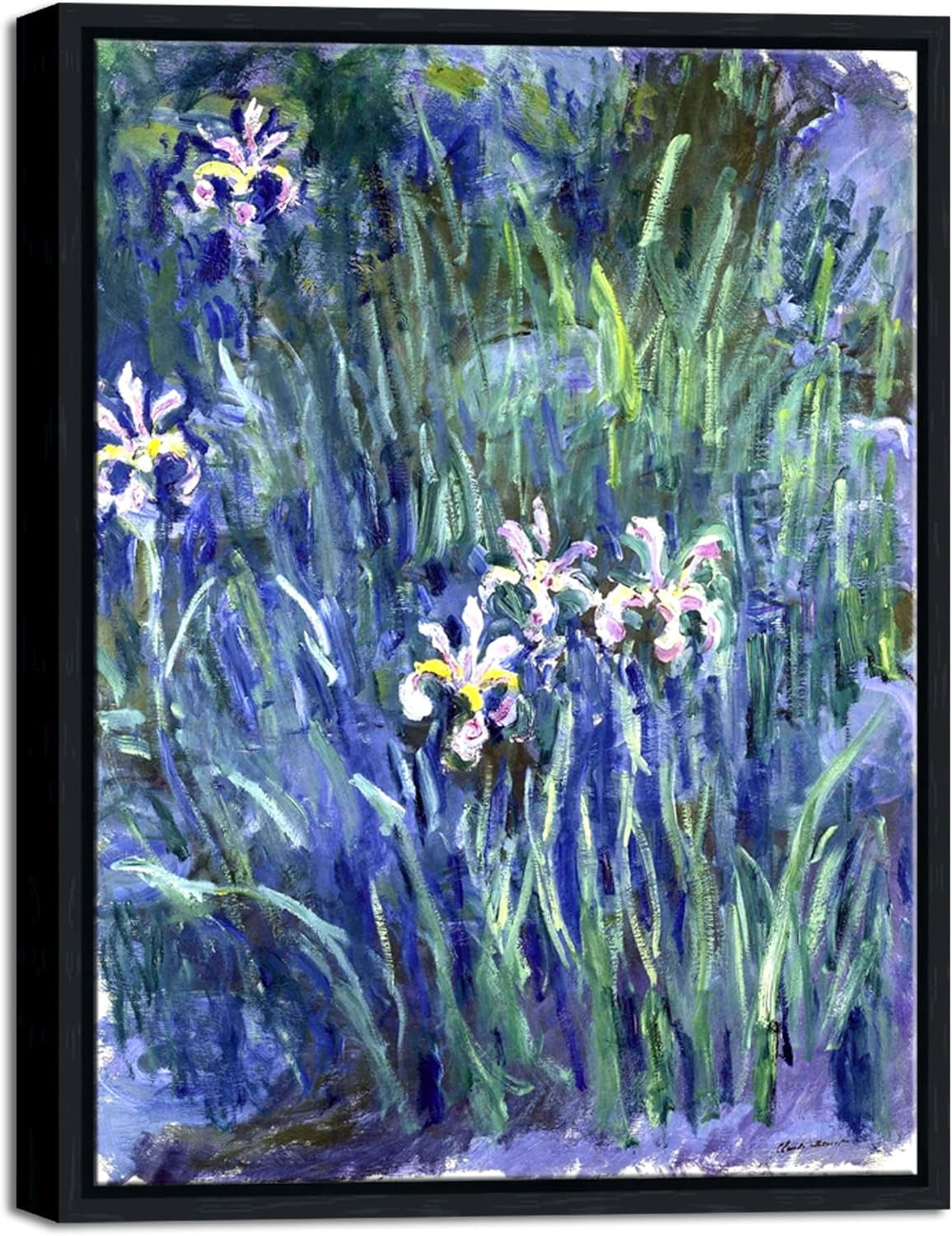 YCCJ-Unframed Canvas Wall Art Irises by Claude Monet Oil Paintings ...