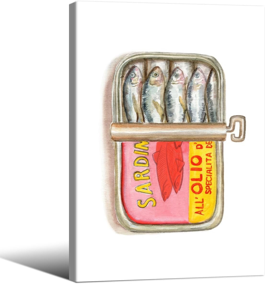YCCJ-Vintage Kitchen Posters Fun Canned Sardine Tin Wall Art 16x24 inch ...