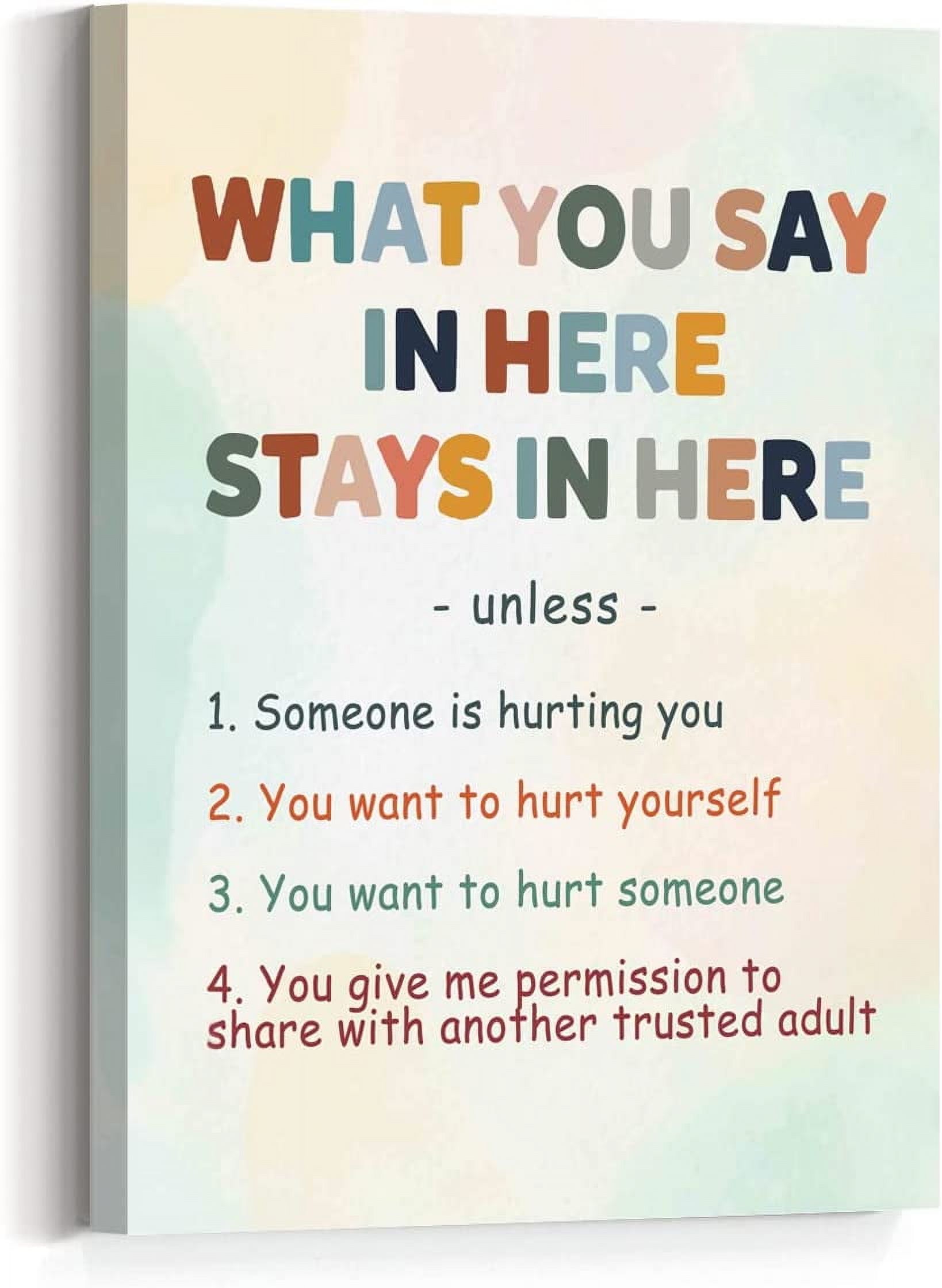 YCCJ-What You Say in Here Stays in Here Poster,Mental Health Positive ...