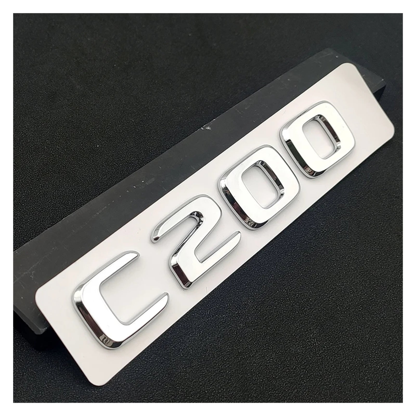 YCFCTDLNKP ABS Black Chrome Letters 3D Car Trunk Letters Badge For C200 ...