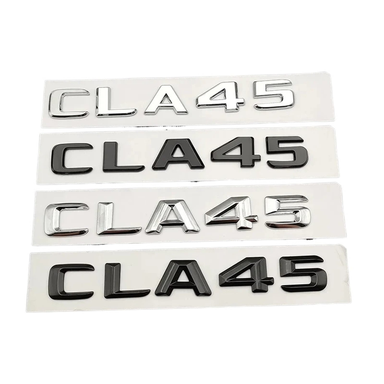 YCFCTDLNKP For CLA45 AMG W117 C117 Emblem Logo 3D ABS Black Chrome Car ...