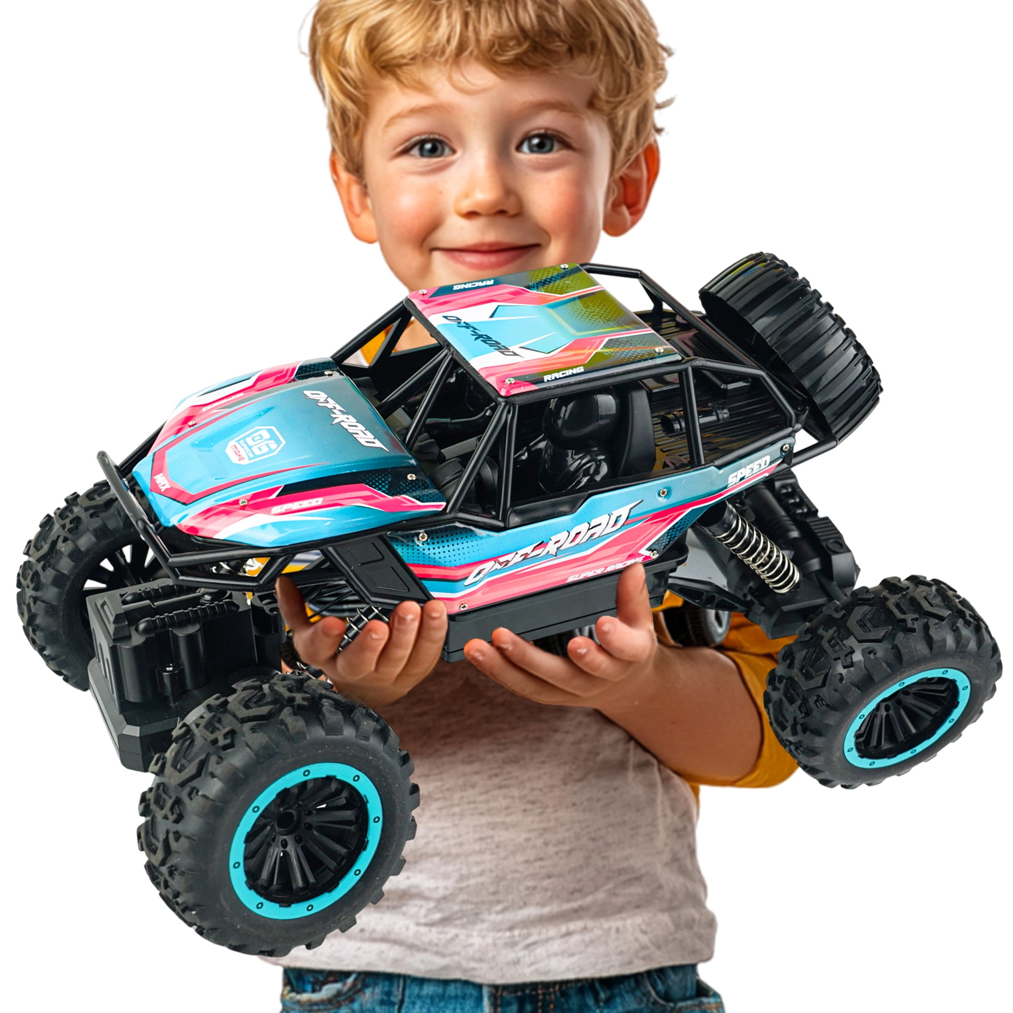 YCFUN 1:12 RC Monster Trucks, Alloy Body Remote Control Cars, RC Car for Kids Adults Electronic ...