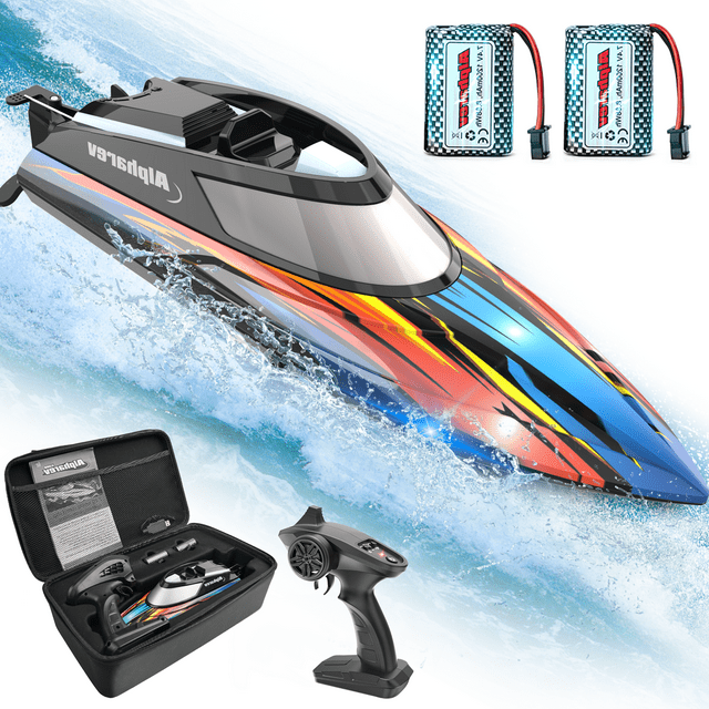 YCFUN High-Speed RC Boat with Case, 20+ MPH, Water Racing Toy for Pools ...