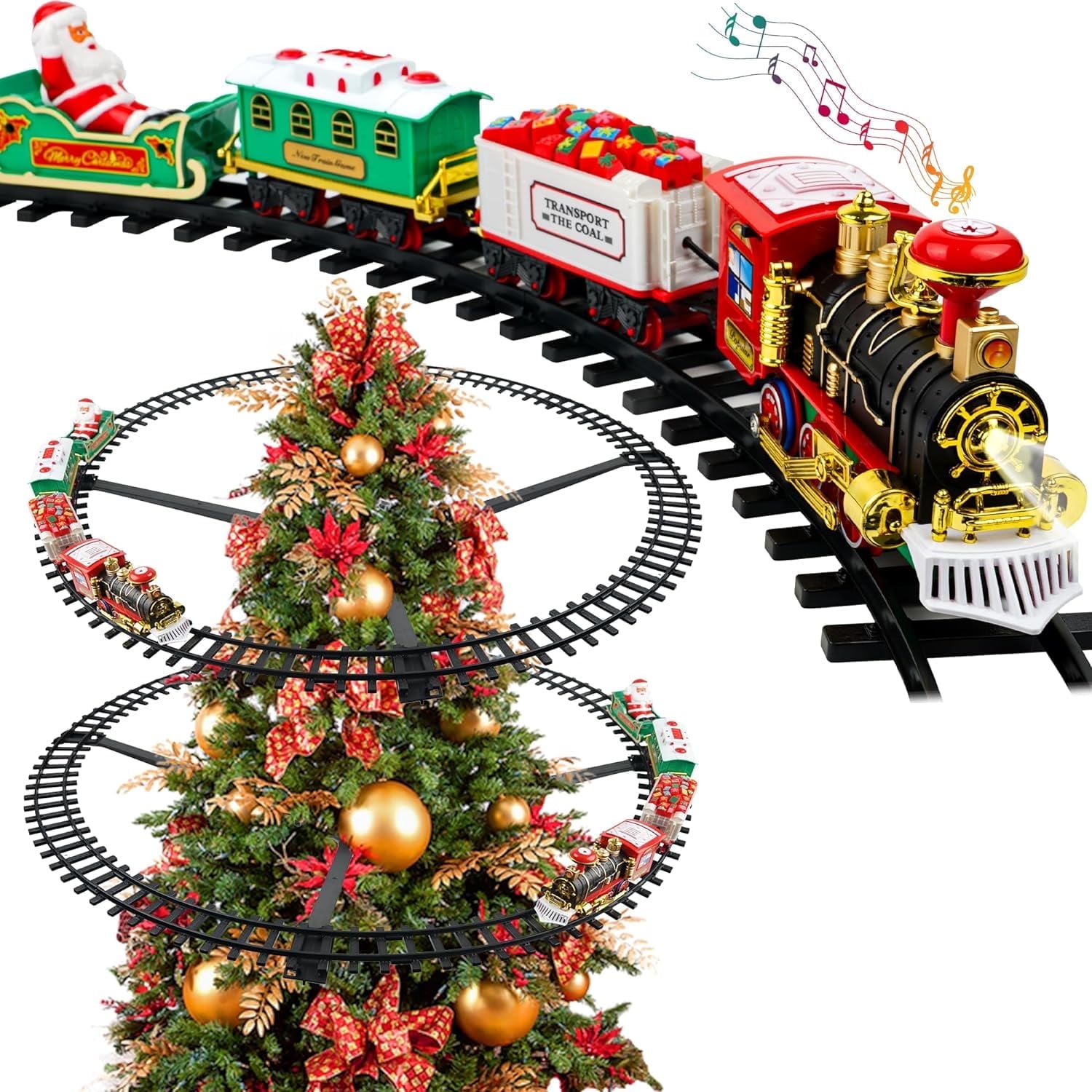 YCFUN Christmas Tree Hanging Train Set Electric Train Toy Gifts for ...