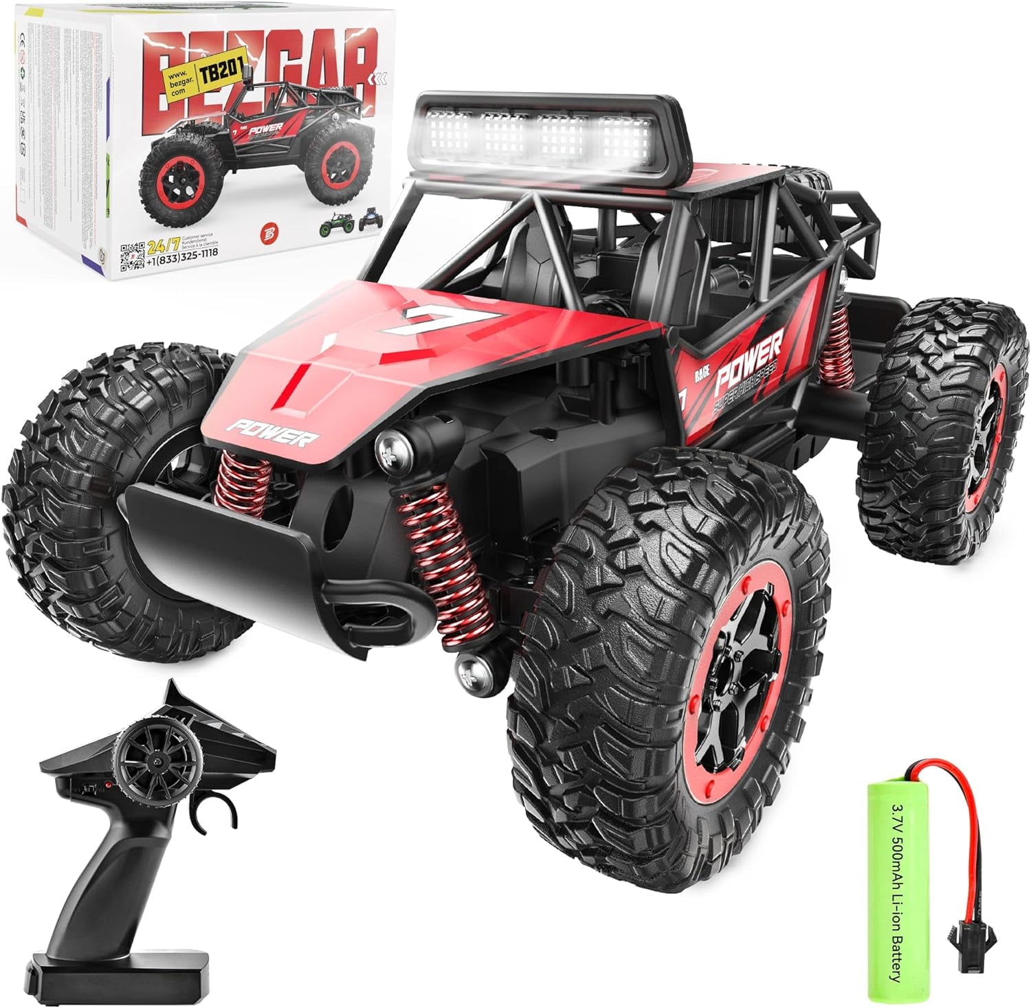 YCFUN Remote Control Cars RC Monster Truck for Adults Kids Boys,1:20 ...