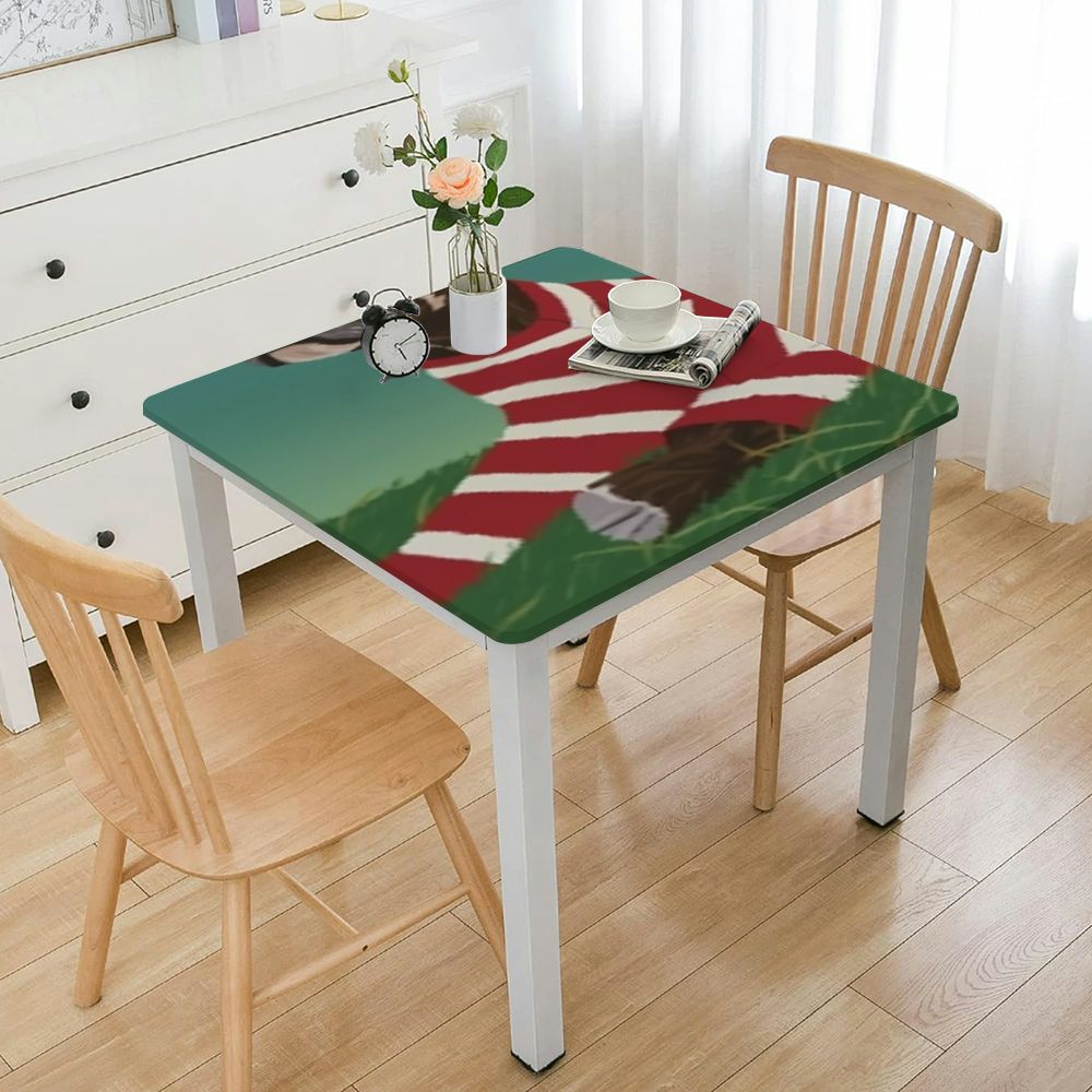 nygtbtfer Vinyl Table Cover Elastic Edged Cute Animal Dog Tablecloths ...