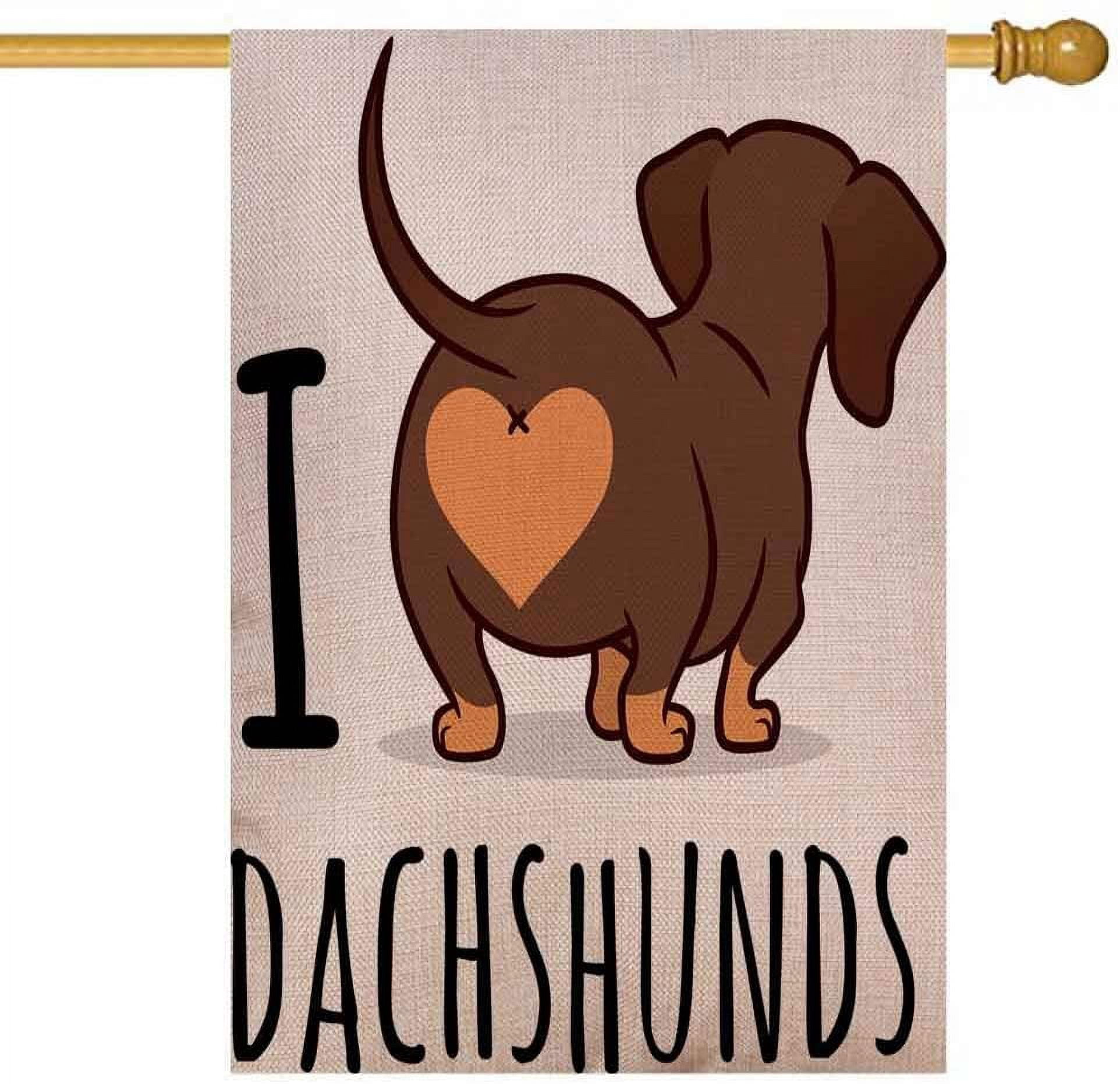 YCHII Dachshund Art Garden Flag Double Sided Decoration for Yard ...