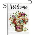 YCHII Spring House Flag 28x40 Inch Double Sided Outdoor Welcome Floral ...