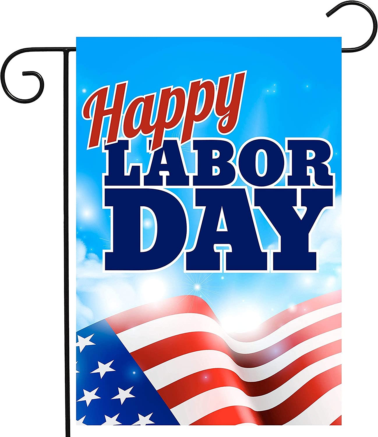 YCHII USA American flag Labor Day House Flag Double Sided, Polyester ...