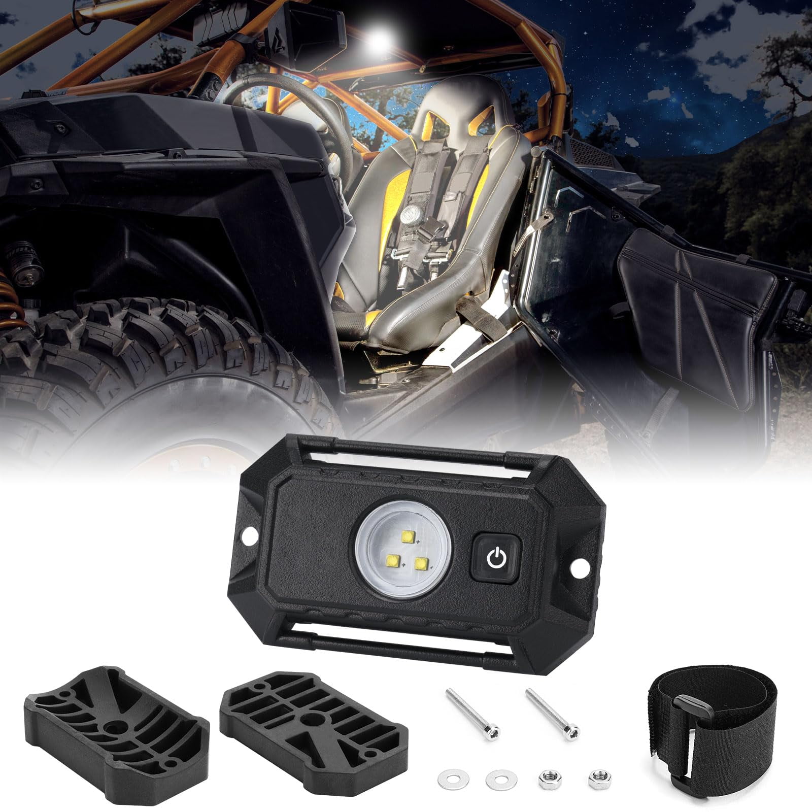 YCHOW-TECH UTV Interior Light, IFF17 Universal Interior Dome Light Roll ...