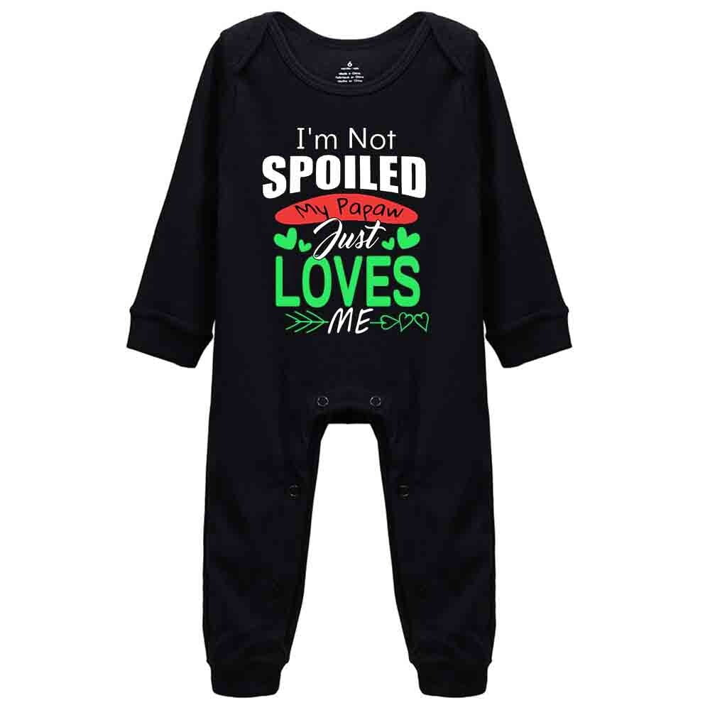 YCICIVDee I'm Not Spoiled My Papaw Just Loves Cute Bodysuit Girl boy ...