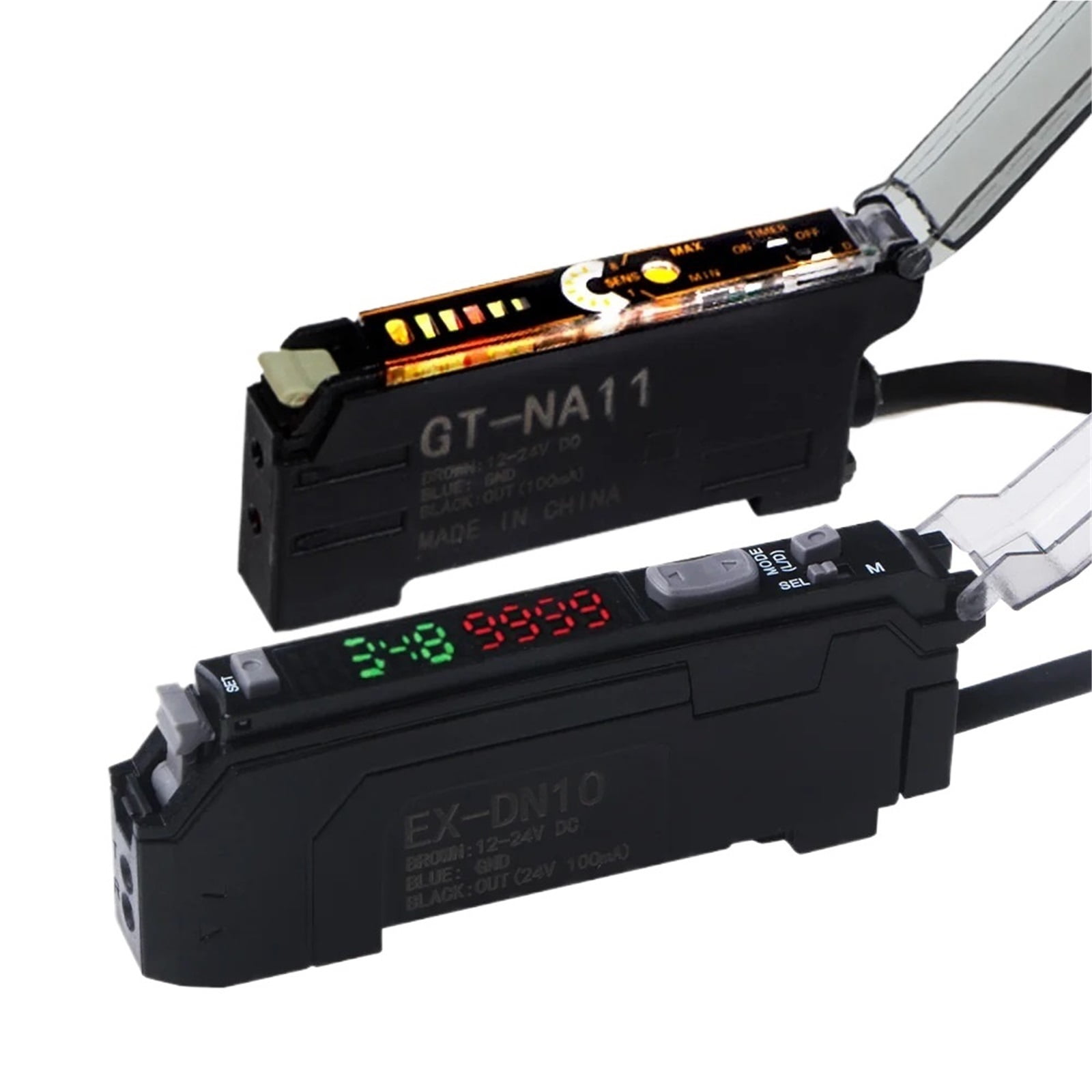 YCJYWXSR Fiber Optic Sensor Amplifier High Precision 10-30V DC 3-wire ...