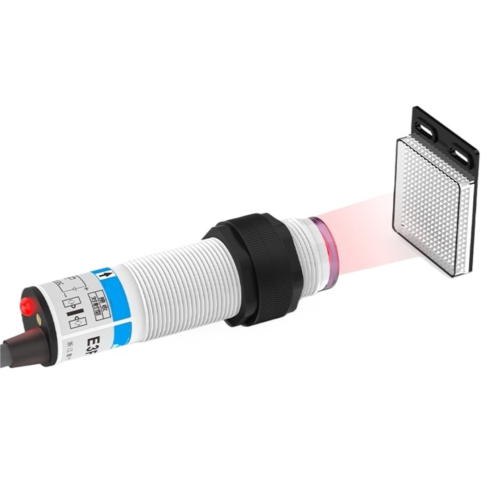 YCJYWXSR Photoelectric Sensor Retro-reflective Sensing Distance 2M 10-30V 3-wire NPN PNP 90 ...