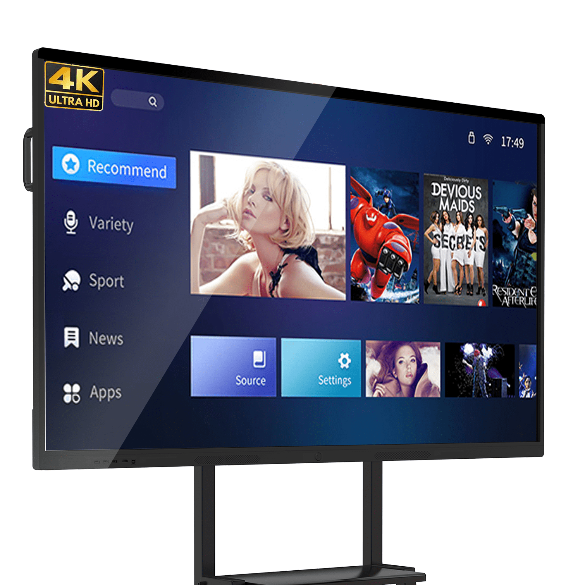 YCKJNB 65-inch Smart White Board, 4K UHD 2160P Touch Screen Display Whiteboard, Built-in UHD ...