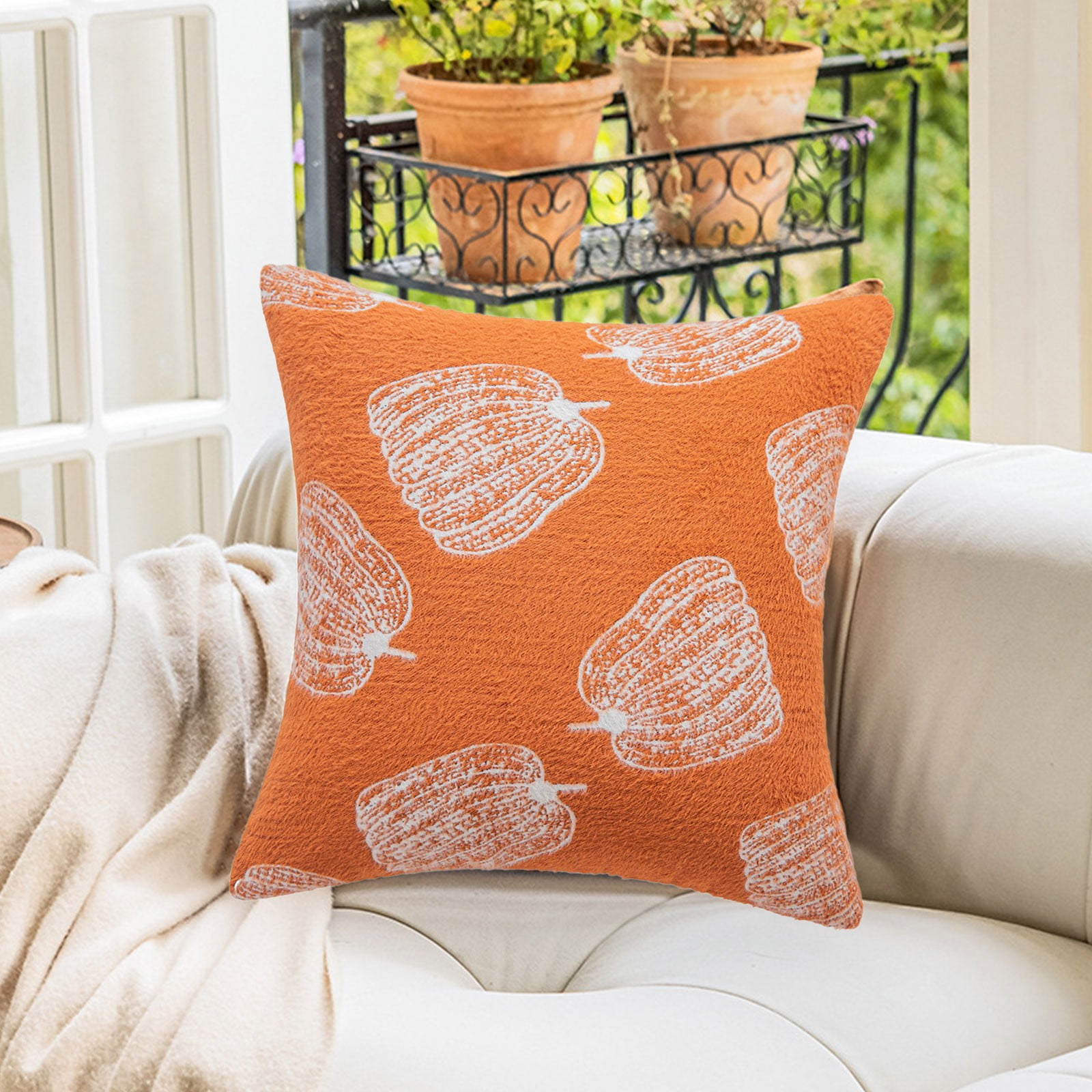 YCLife Fall Throw Pillows for Couch 18x18 inch Soft Plush Velvet ...