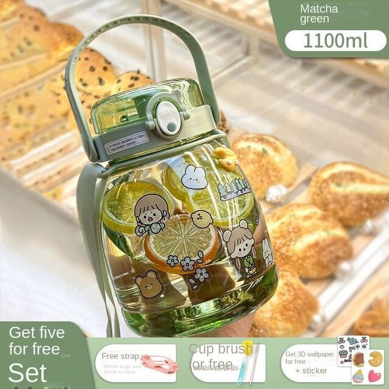 YCNYCHCHY 1105/1305 ML Sports Water Bottle Super Large Capacity Water Cup Student Cute Big Belly ...