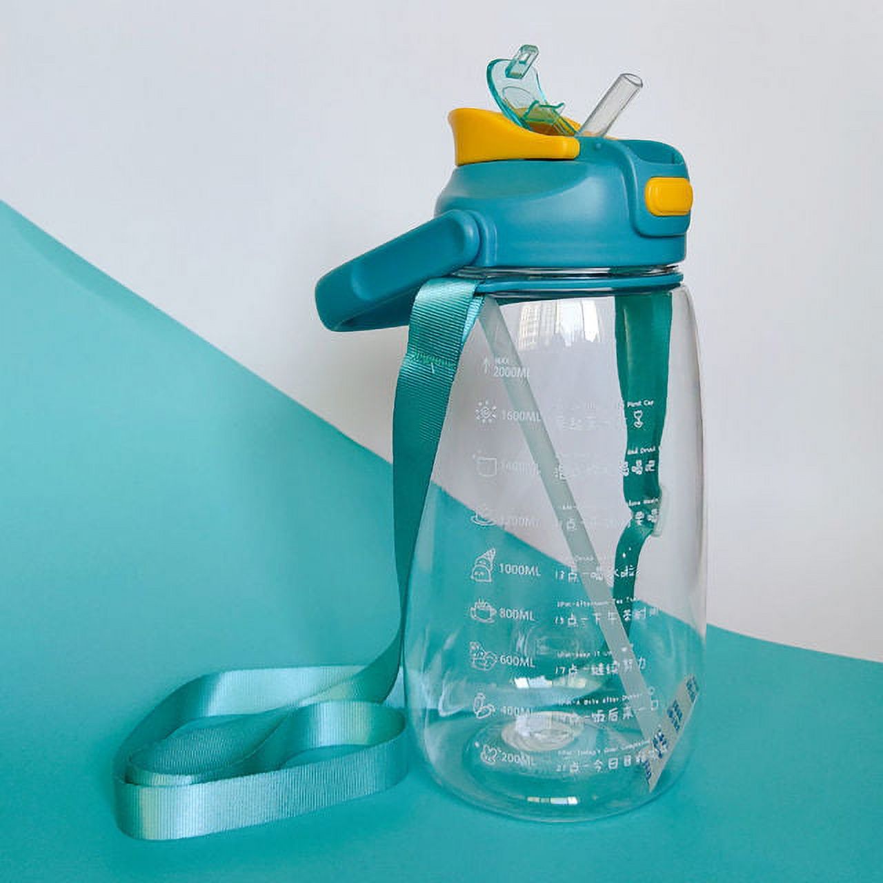 YCNYCHCHY 1200/1600/2000 ML Sports Water Bottle Belly Cup Men Children Women Handy Cup Cute ...