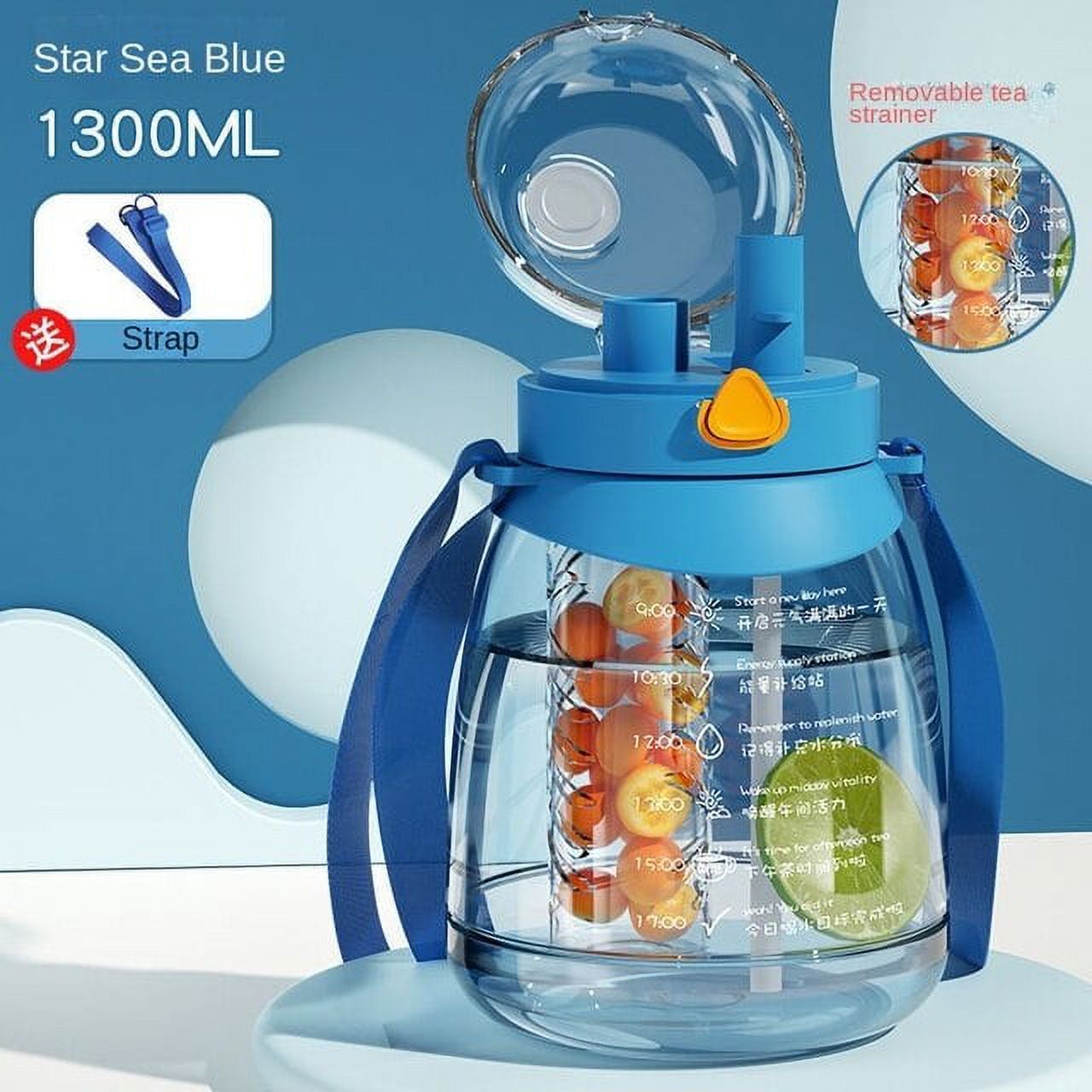 YCNYCHCHY 1300 ML Sports Water Cup Straw Cup 1.3 L Water Cup Large ...