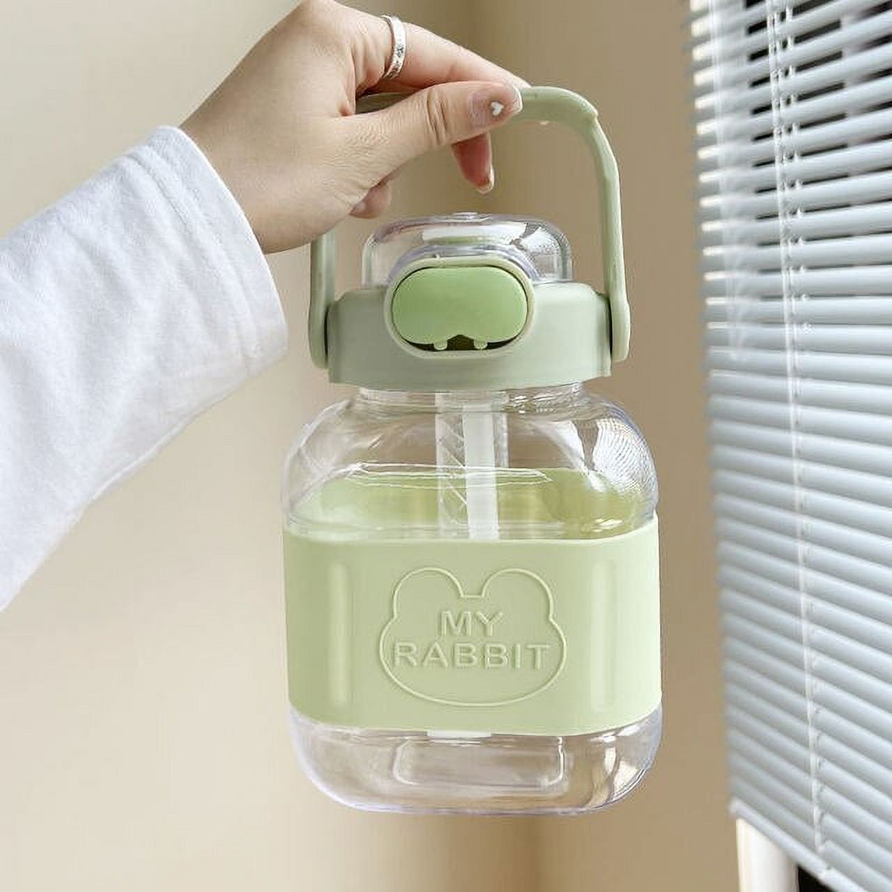 YCNYCHCHY 1400/1600 ML Sports Water Cup Girls Large-Capacity Water Bottle Summer Straw Plastic ...