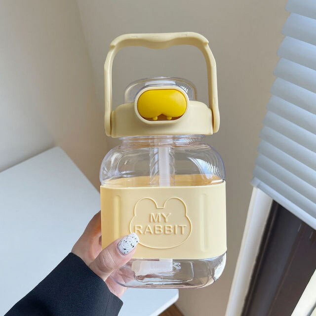 YCNYCHCHY 1400/1600 ML Sports Water Cup Girls Large-Capacity Water Bottle Summer Straw Plastic ...