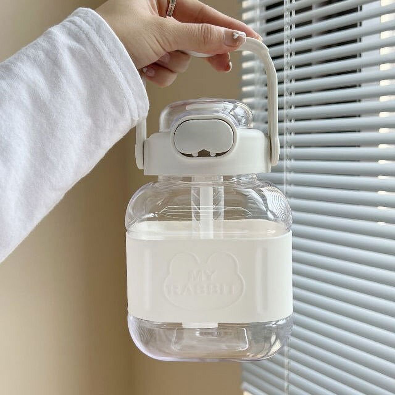 YCNYCHCHY 1400/1600 ML Sports Water Cup Girls Large-Capacity Water Bottle Summer Straw Plastic ...