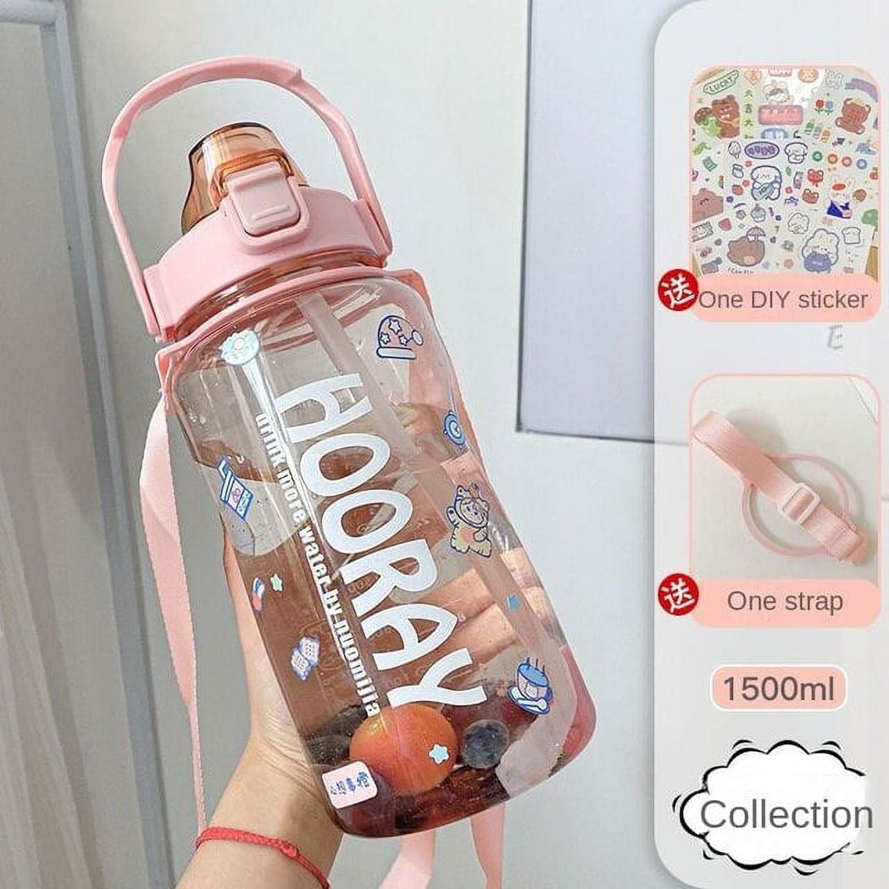 YCNYCHCHY 1500/2000 ML Sports Water Bottle Water Cup Summer Season Super Large Capacity Portable ...