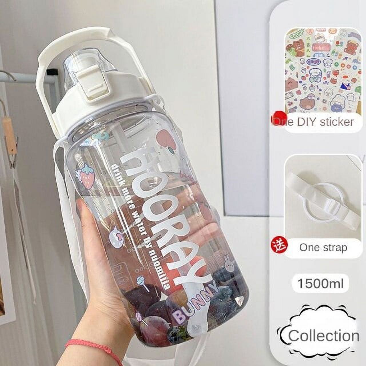 YCNYCHCHY 1500/2000 ML Sports Water Bottle Water Cup Summer Season Super Large Capacity Portable ...