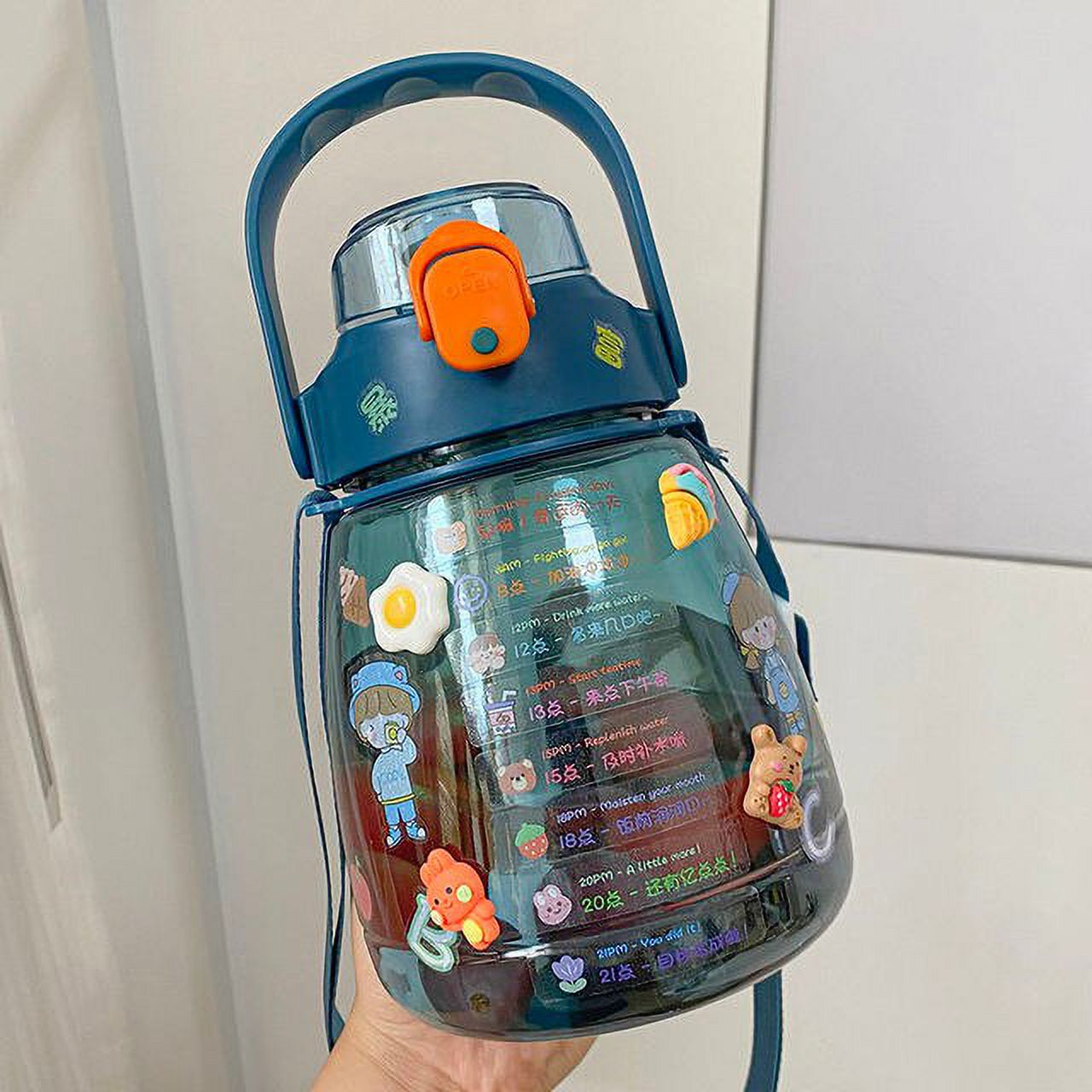 YCNYCHCHY 1500 ML Sports Water Bottle Water Cup Large-Capacity Girls And Children Water Bottle ...