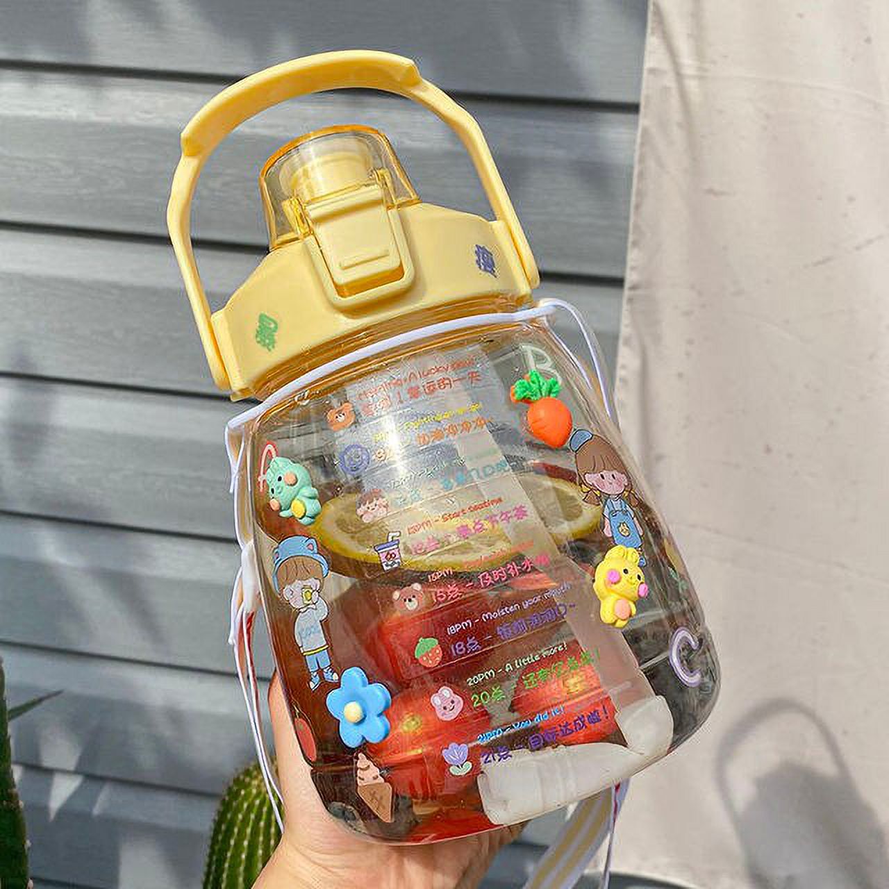 YCNYCHCHY 1500 ML Sports Water Bottle Water Cup Large-Capacity Girls And Children Water Bottle ...